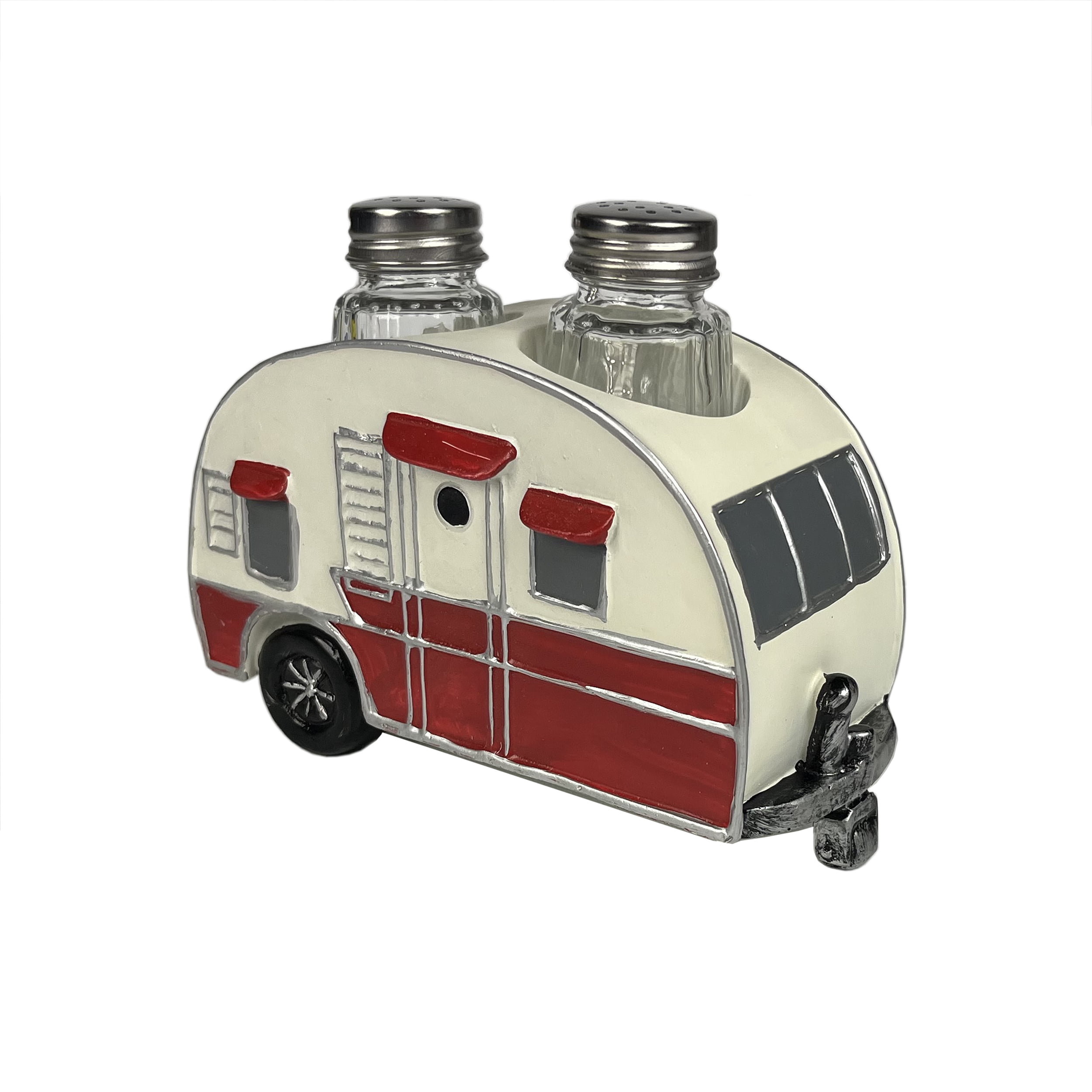 Rivers Edge Products Salt and Pepper Shakers Set, Unique Poly Resin and ...