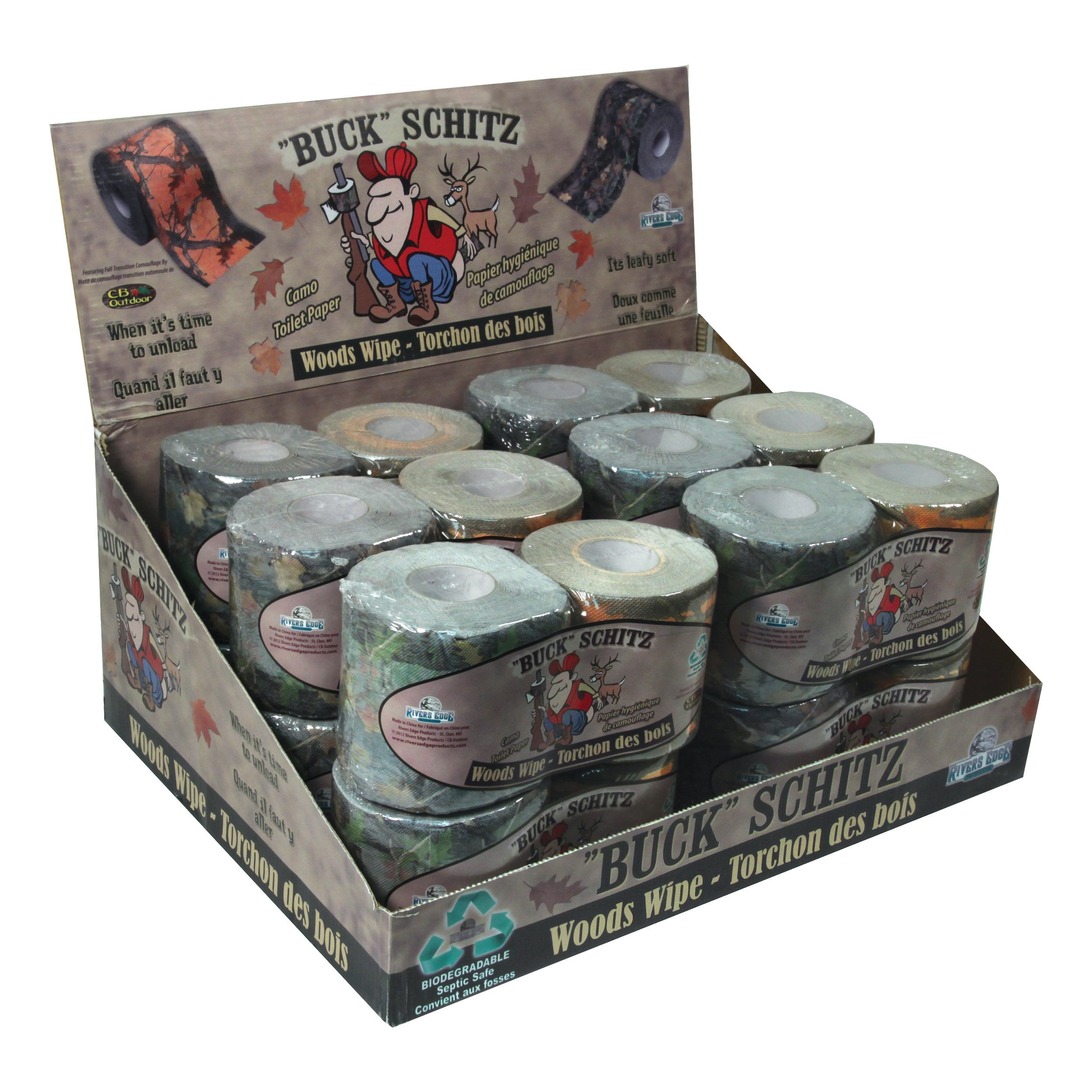 Rivers Edge Products Toilet Paper - Green and Orange Camo - 12 2-Packs ...