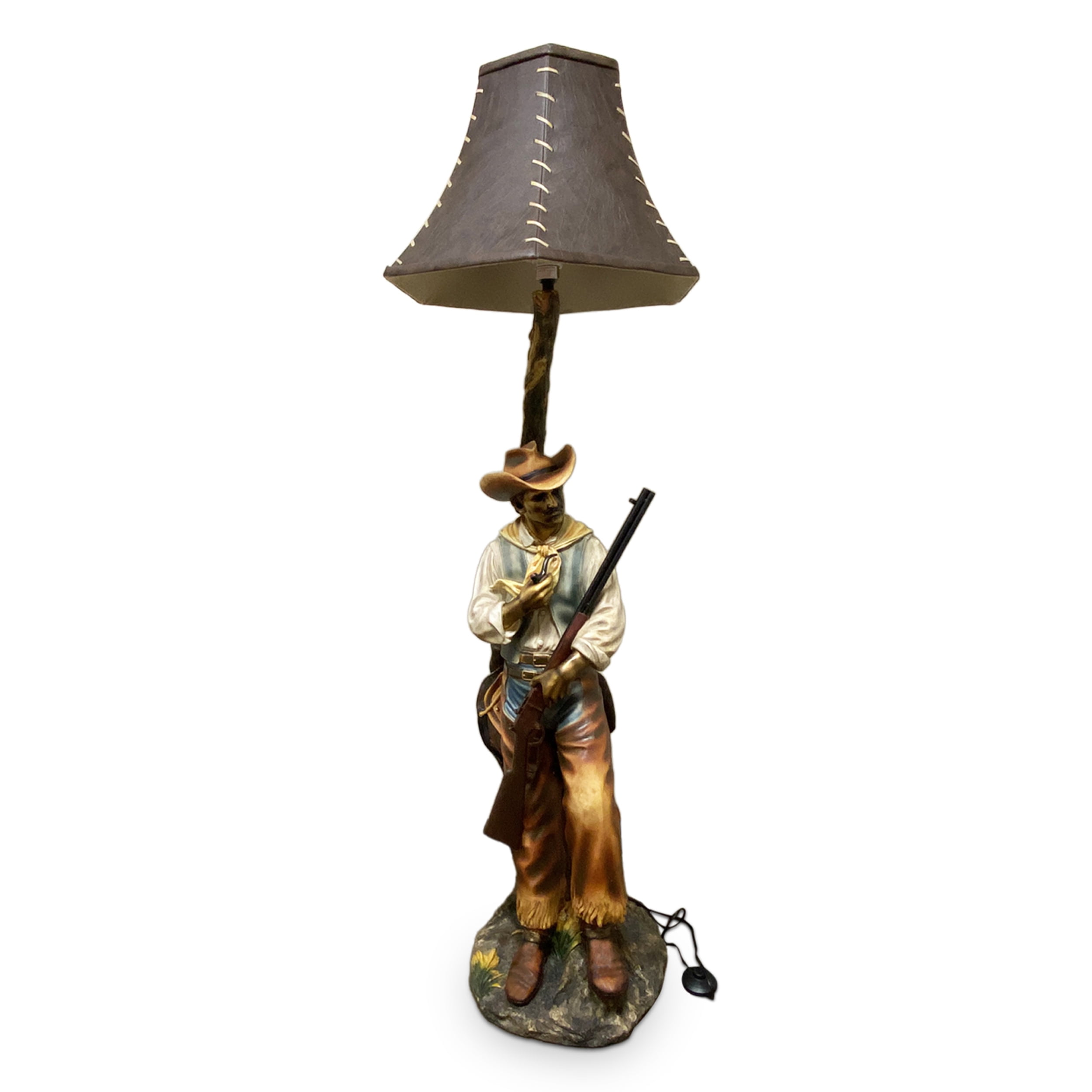 Rivers Edge Products Western Cowboy Floor Lamp, 64 Inches Tall, Hand ...