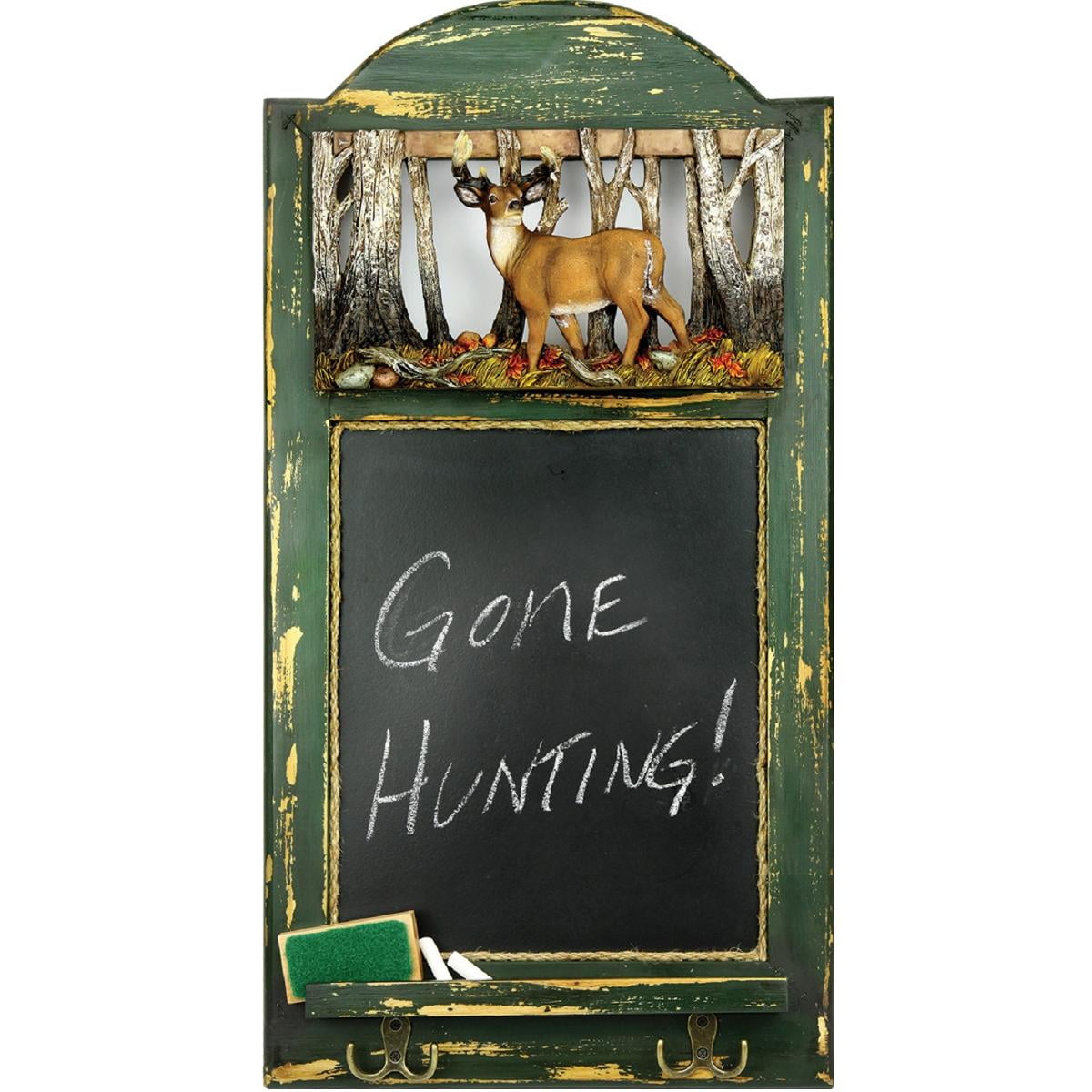 Rivers Edge Rustic Wood Frame Country Deer Hanging Chalkboard with ...