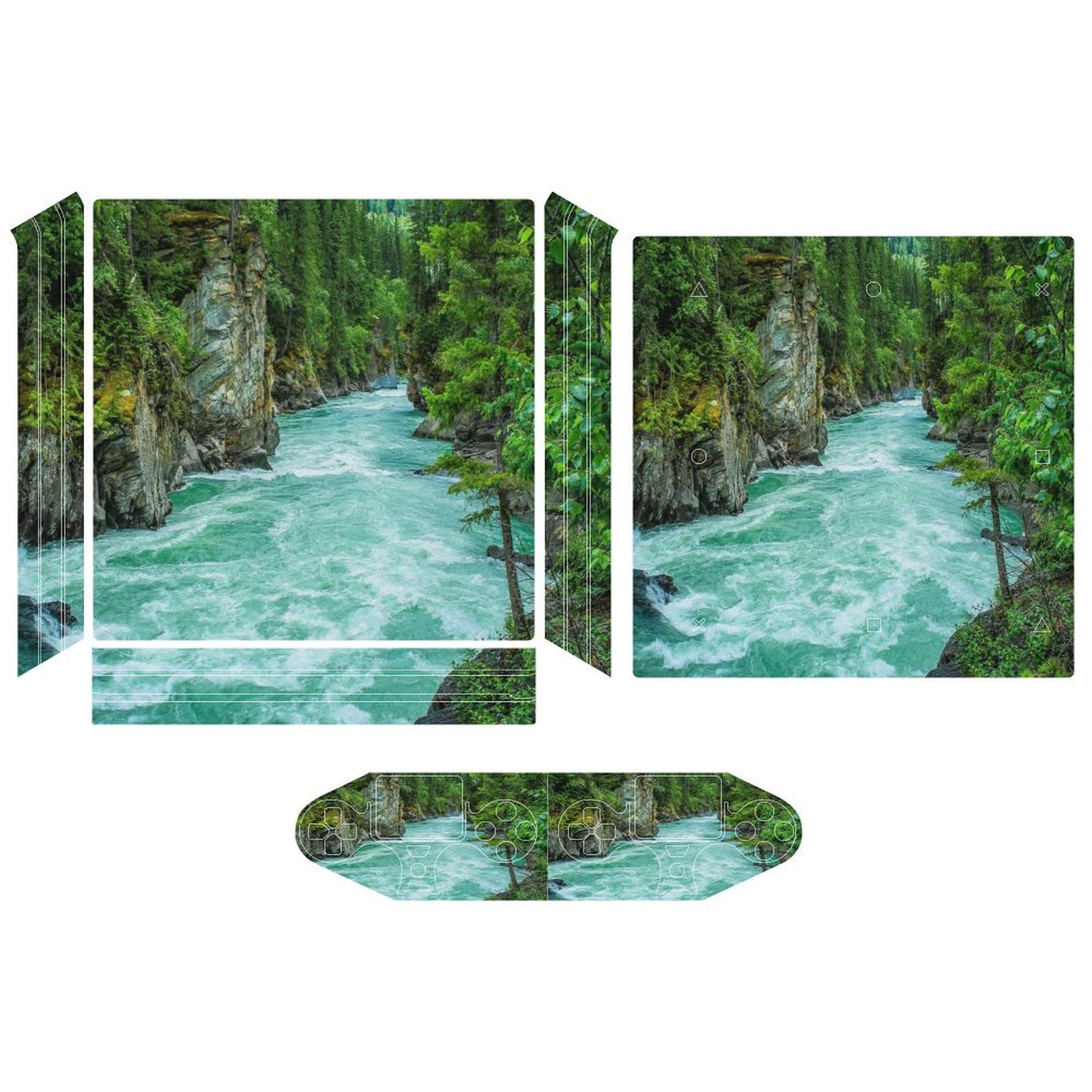 Rivers PS4 Pro/PS4 Slim Skin Sticker For Console And Controller Skins ...