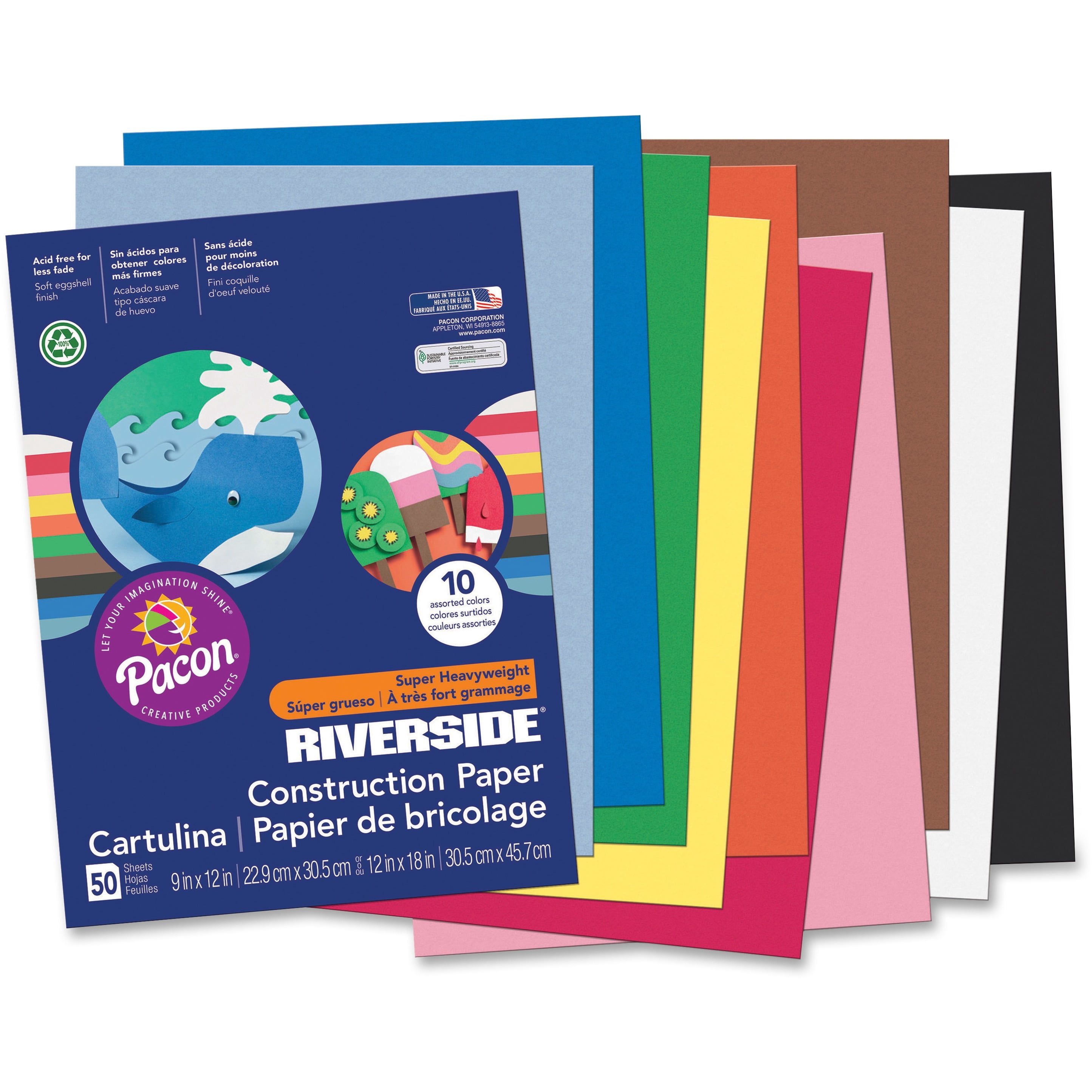 Riverside 3D Construction Paper, Super Heavyweight, 9