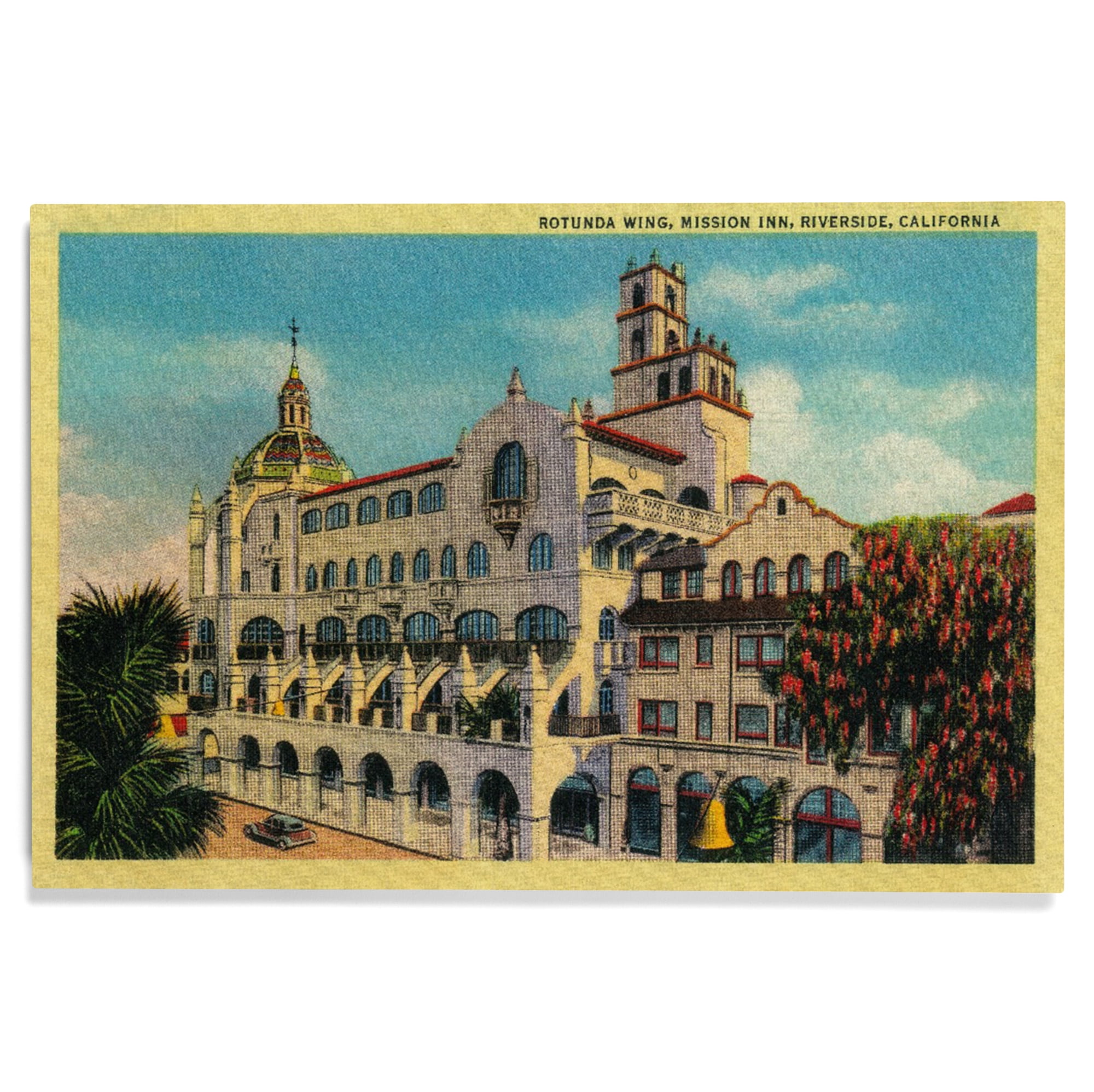 Riverside, California, Mission Inn, Rotunda Wing Birch Wood Wall Sign ...
