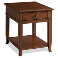 Intercon Furniture Highland 16x24" Farmhouse Wood Chairside Table in ...