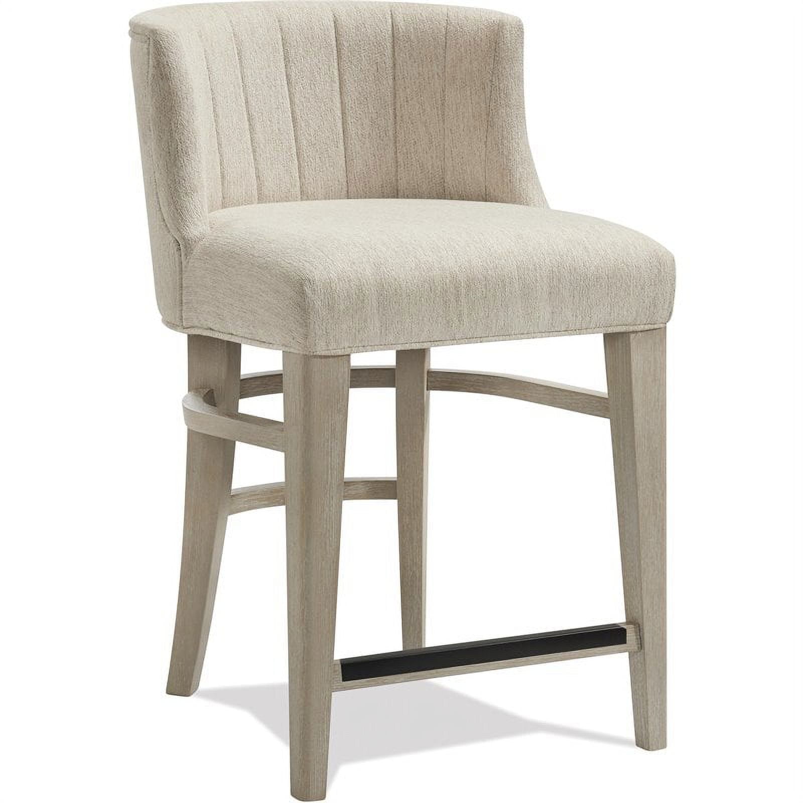 Riverside Furniture Cascade Uph Wood Curved Back Counter Stool in ...