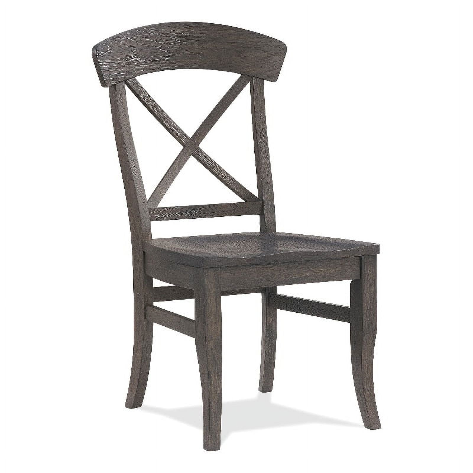 Riverside Furniture Harper X-Back Wood Dining Side Chair in Matte Black ...