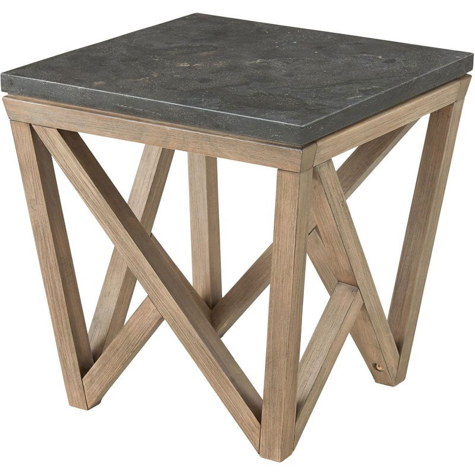 Riverside Furniture Hawkins Wood and Bluestone Side Table in Antique ...