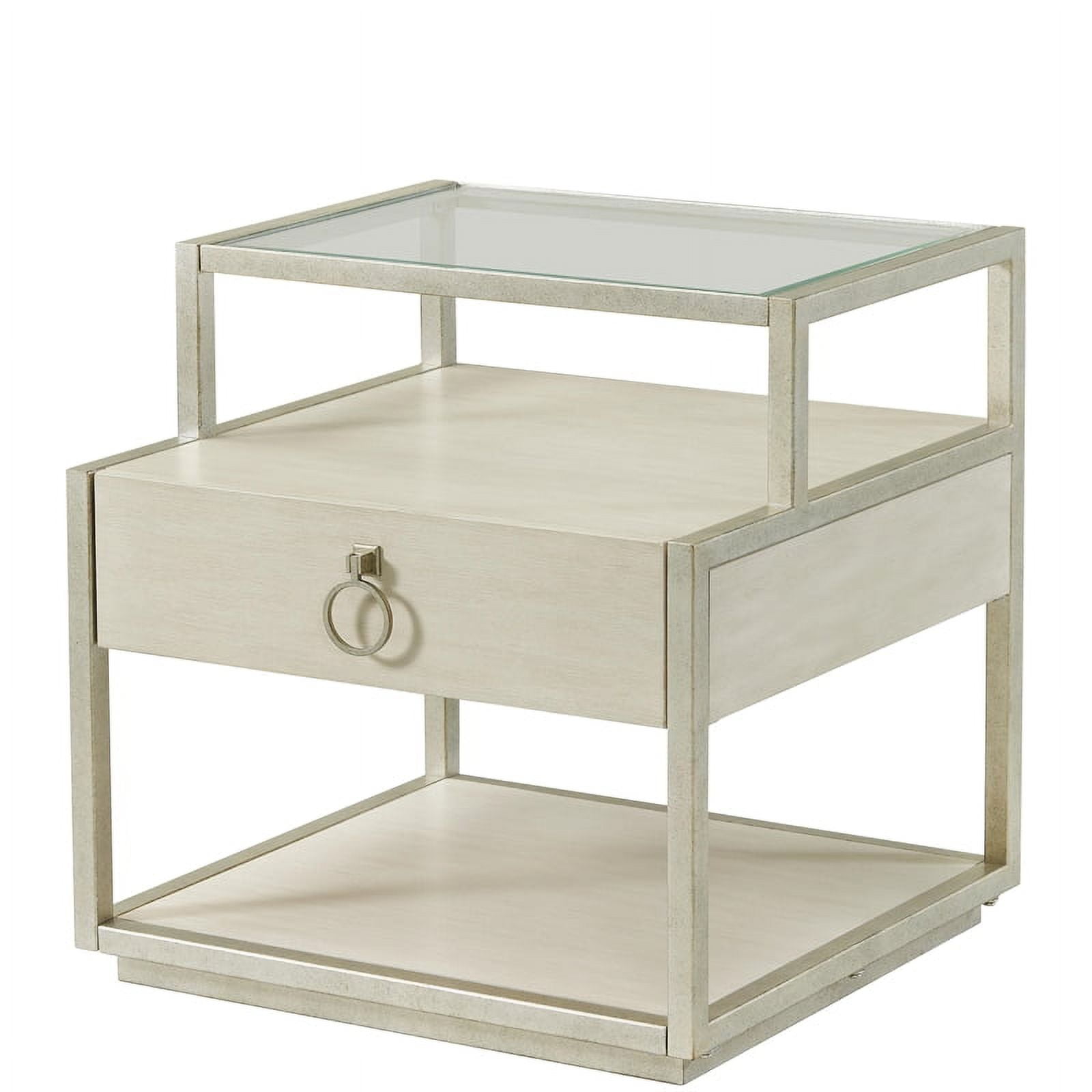 Riverside Furniture Maisie Rectangular Wood Side Table in Champagne Beige - Walmart.com