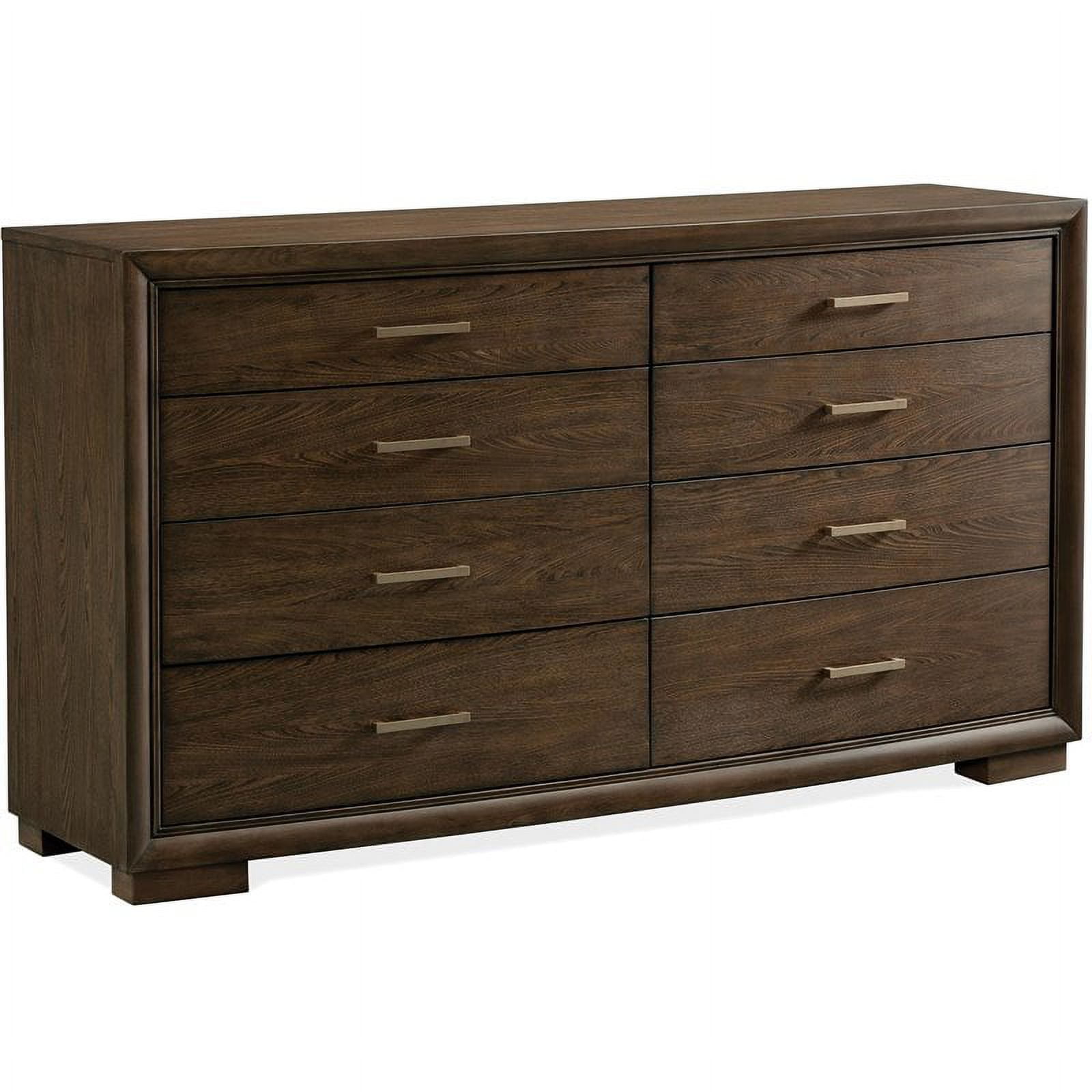 Riverside Furniture Monterey Wood 8-Drawer Refined Glam Dresser in Mink ...