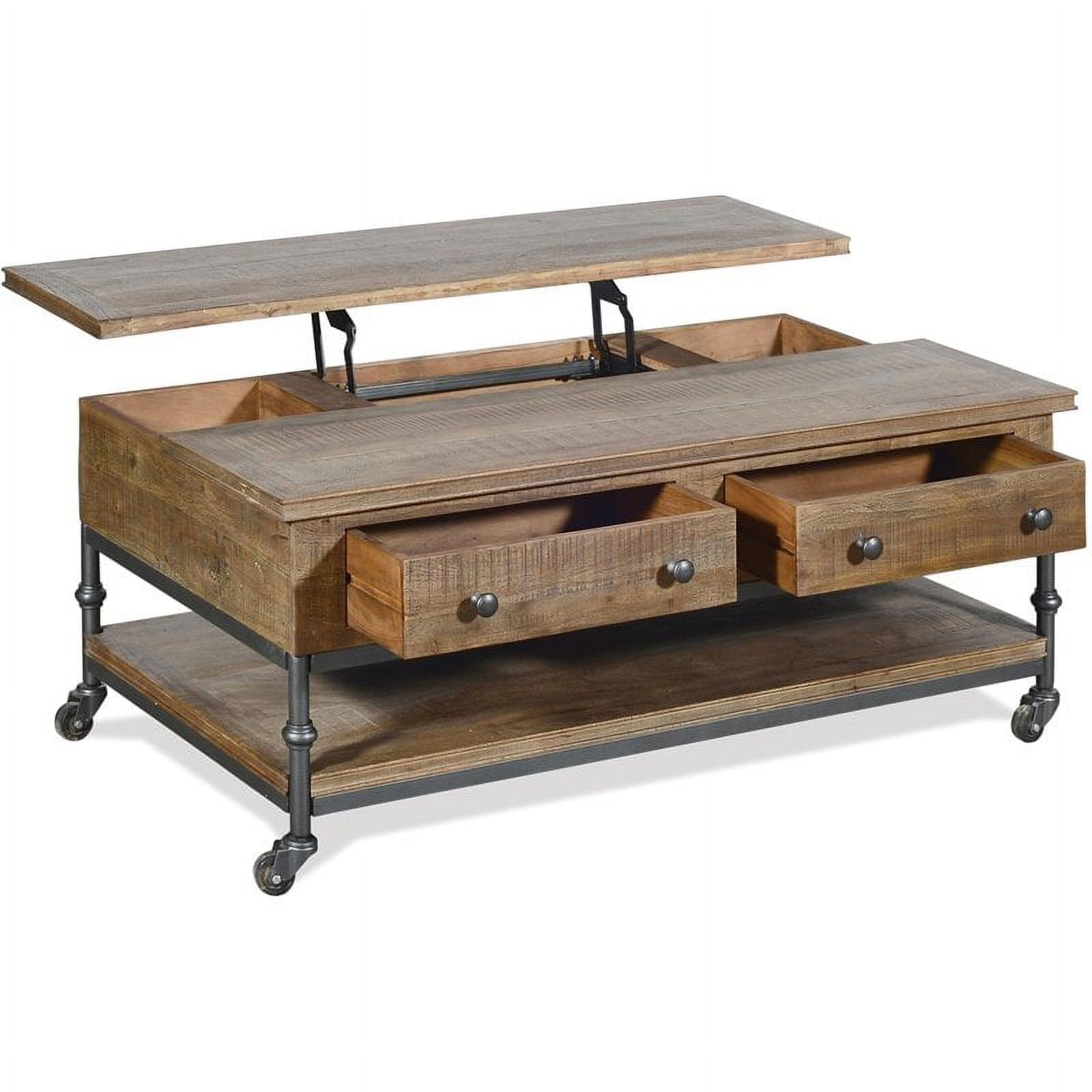 Riverside Furniture Revival Wood Lift-Top Coffee Table in Spanish Gray ...
