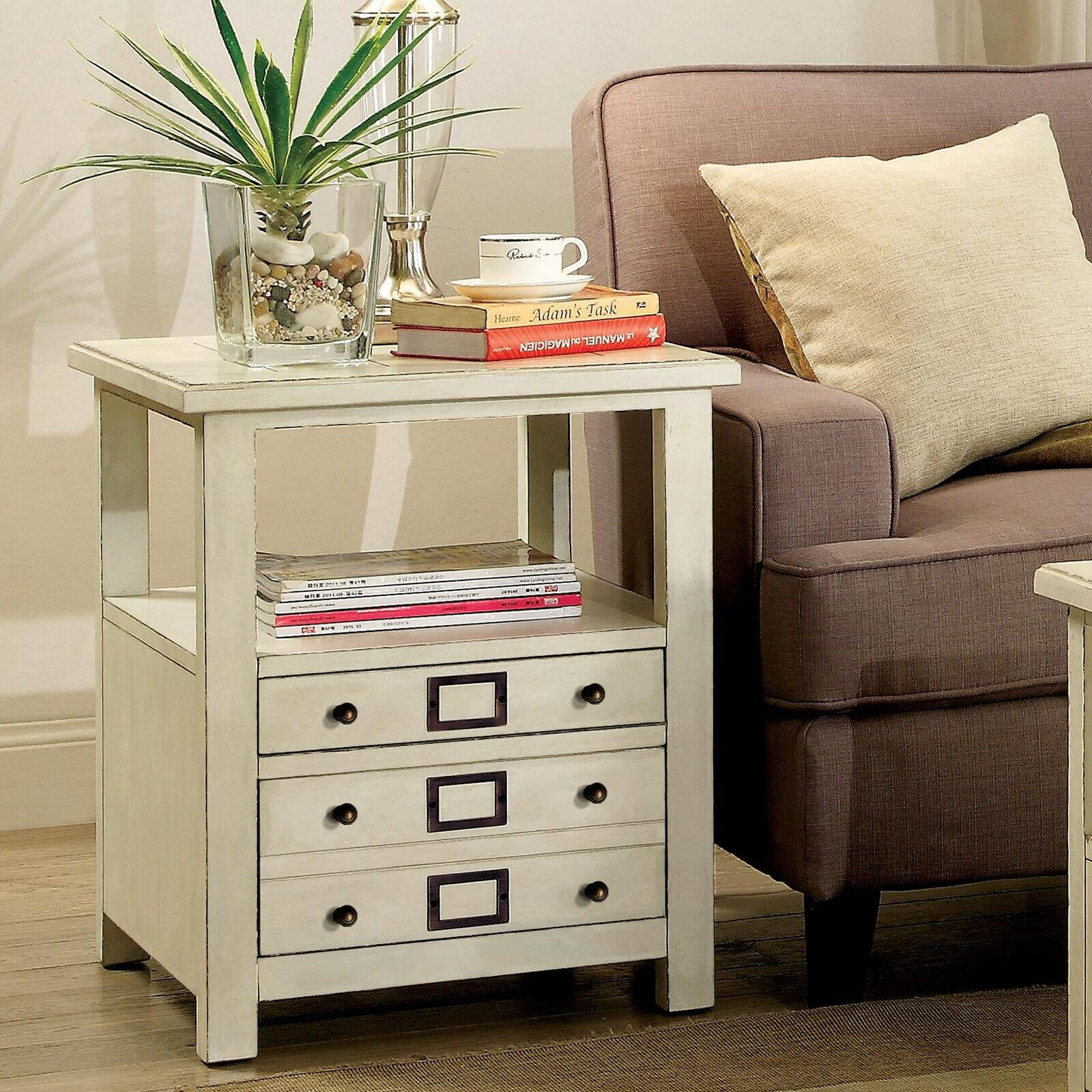 Riverside Furniture Sullivan Contemporary Wood End Table in Country ...