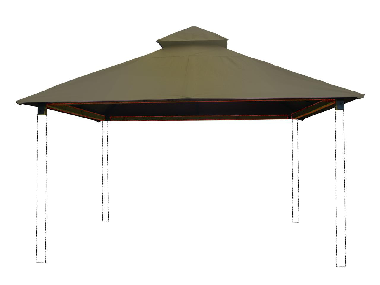 Riverstone Industries 14 ft. sq. ACACIA Gazebo Roof Framing and ...