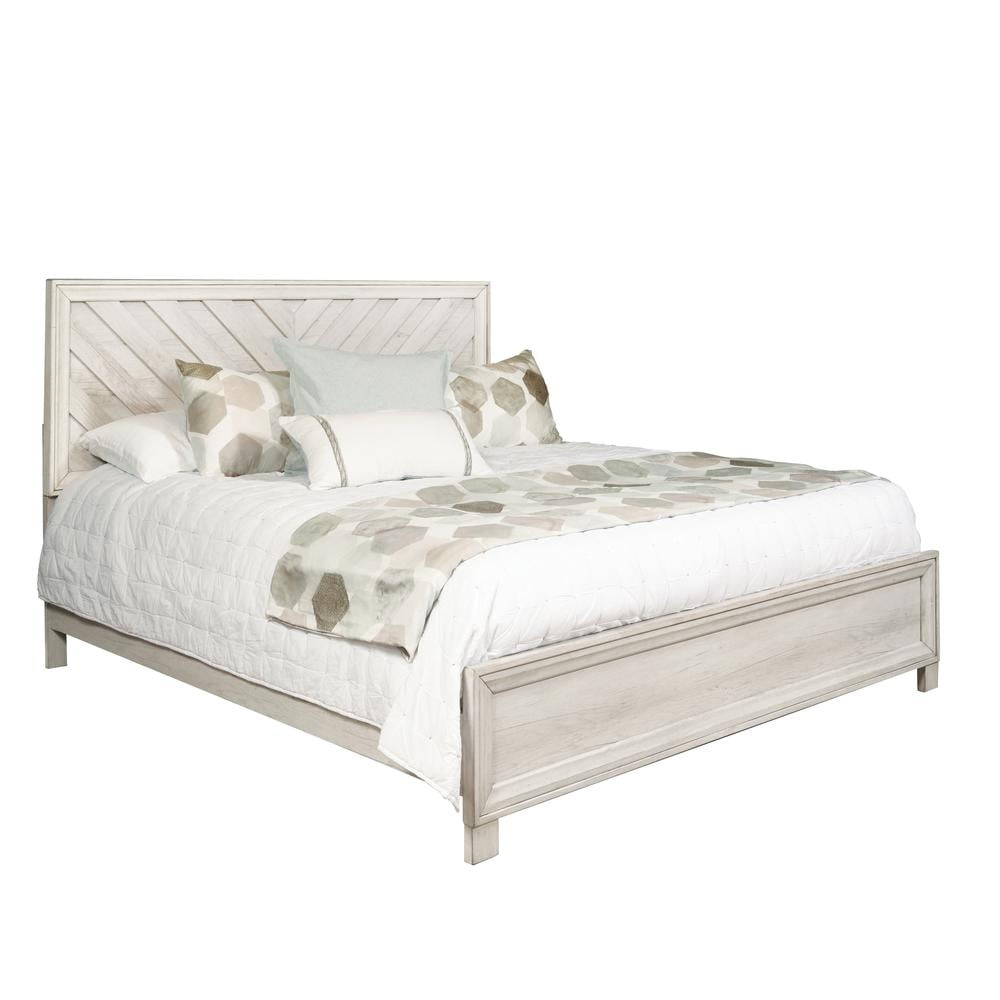 Riverwood King Wood Panel Bed in Gray Finish by Samuel Lawrence ...