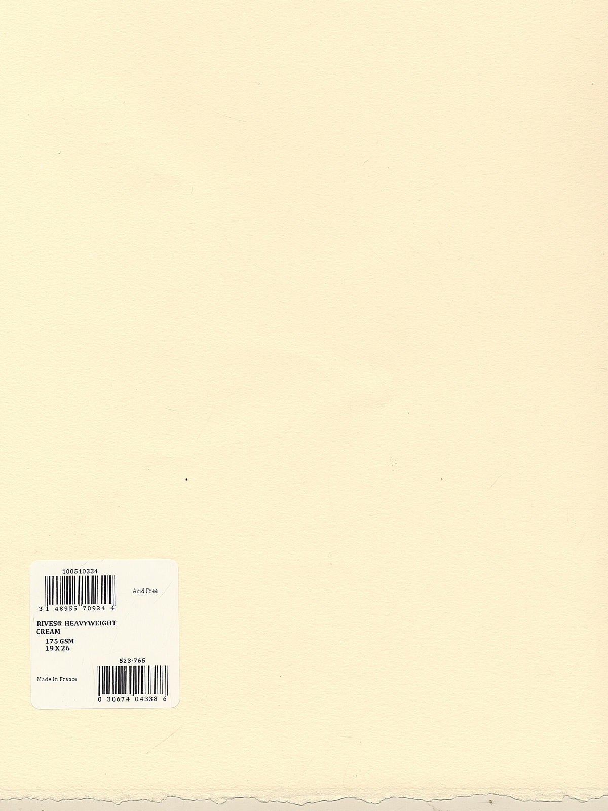 Rives Heavyweight Paper buff, 19 in. x 26 in., sheet (pack of 10 ...