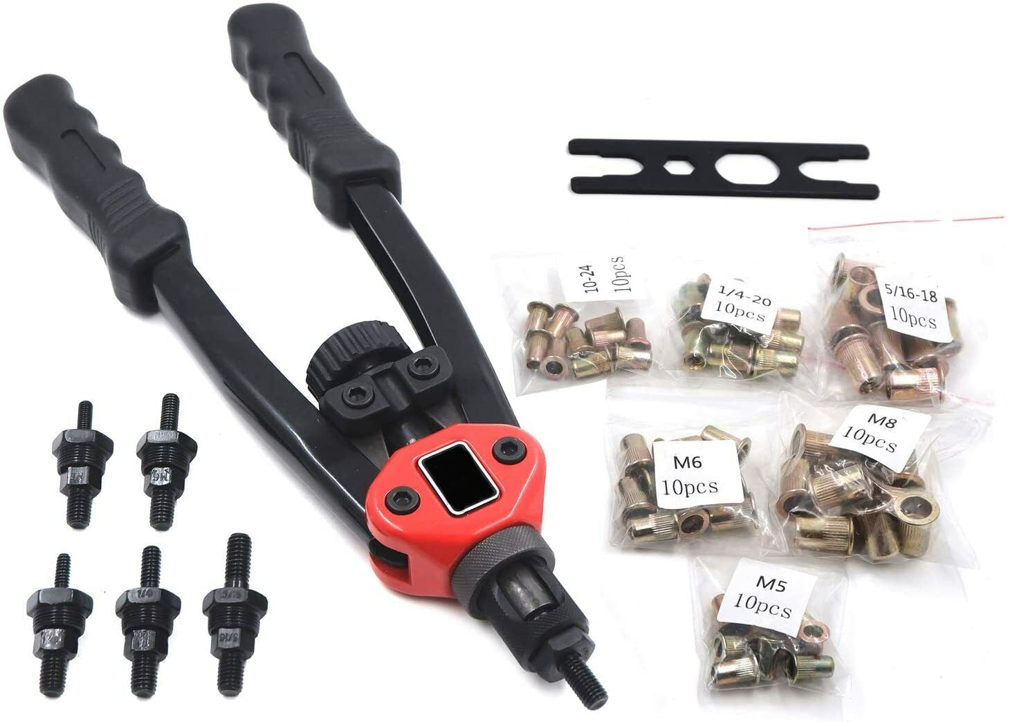 Rivet Gun Kit Rivnut Thread Setting Tool Nut Setter NutSert Metric SAE Riveting - Walmart.com