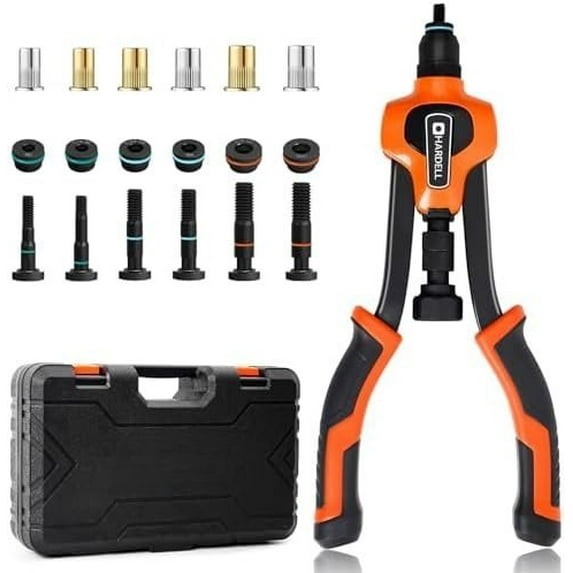 Rivet Nut Tool Kit, 14" Rivnut Tool Kit with 80 count Rivet Nuts, 6 ...