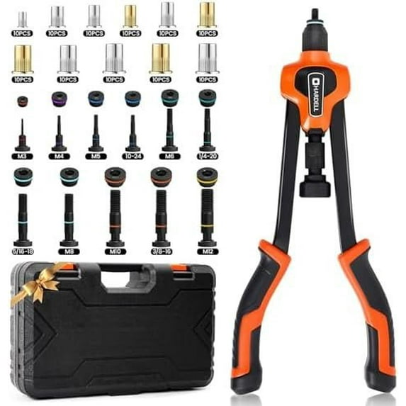 Rivet Nut Tool Kit, 16-Inch Upgraded Thickened Rivet Nut Tool with 11 ...