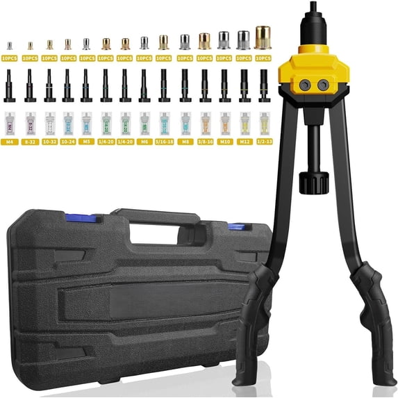 Rivet Nut Tool Rivet Nut Kit, 16" Rivnut Tool Kit with 14 Metric ...