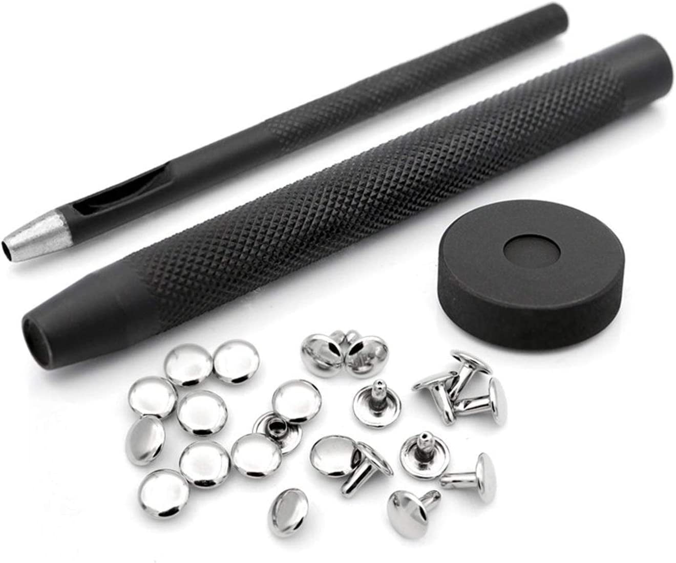 CRAFTME STUDIO 4mm Double Cap Rivet Setter Tool Kit with Block Anvil ...