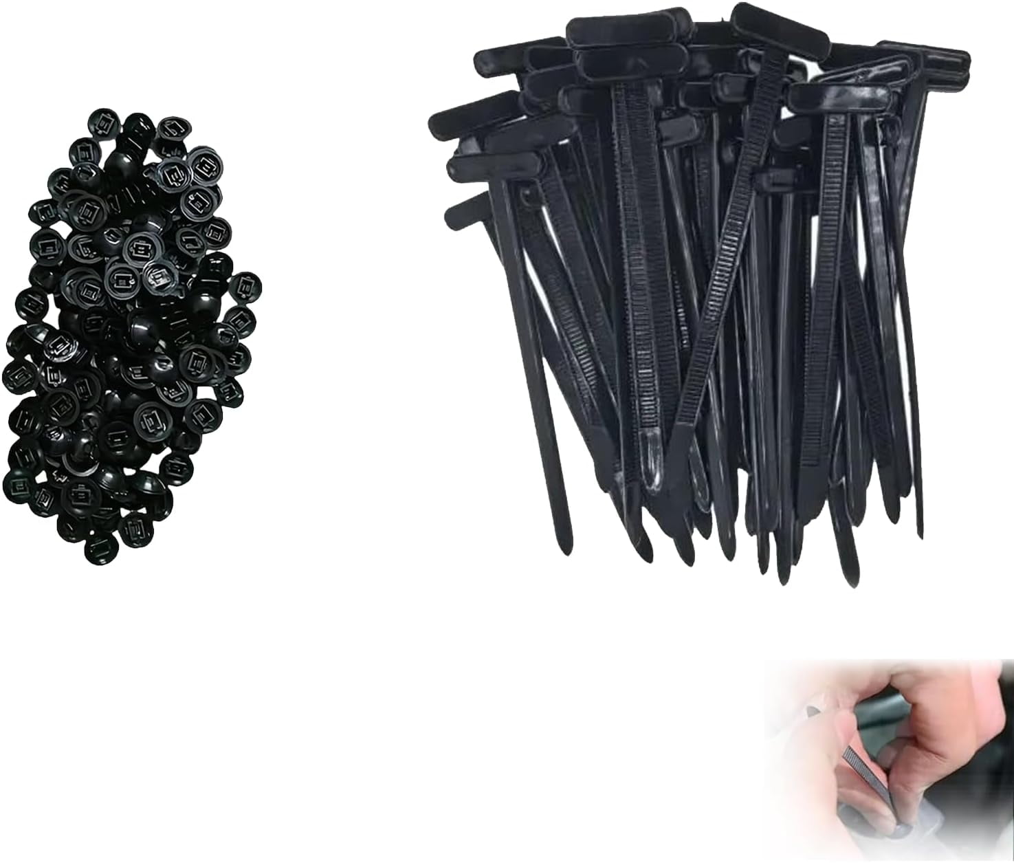 Rivet Style Zip Ties, Nylon Universal Cable Tie Buckle, Car Fender ...