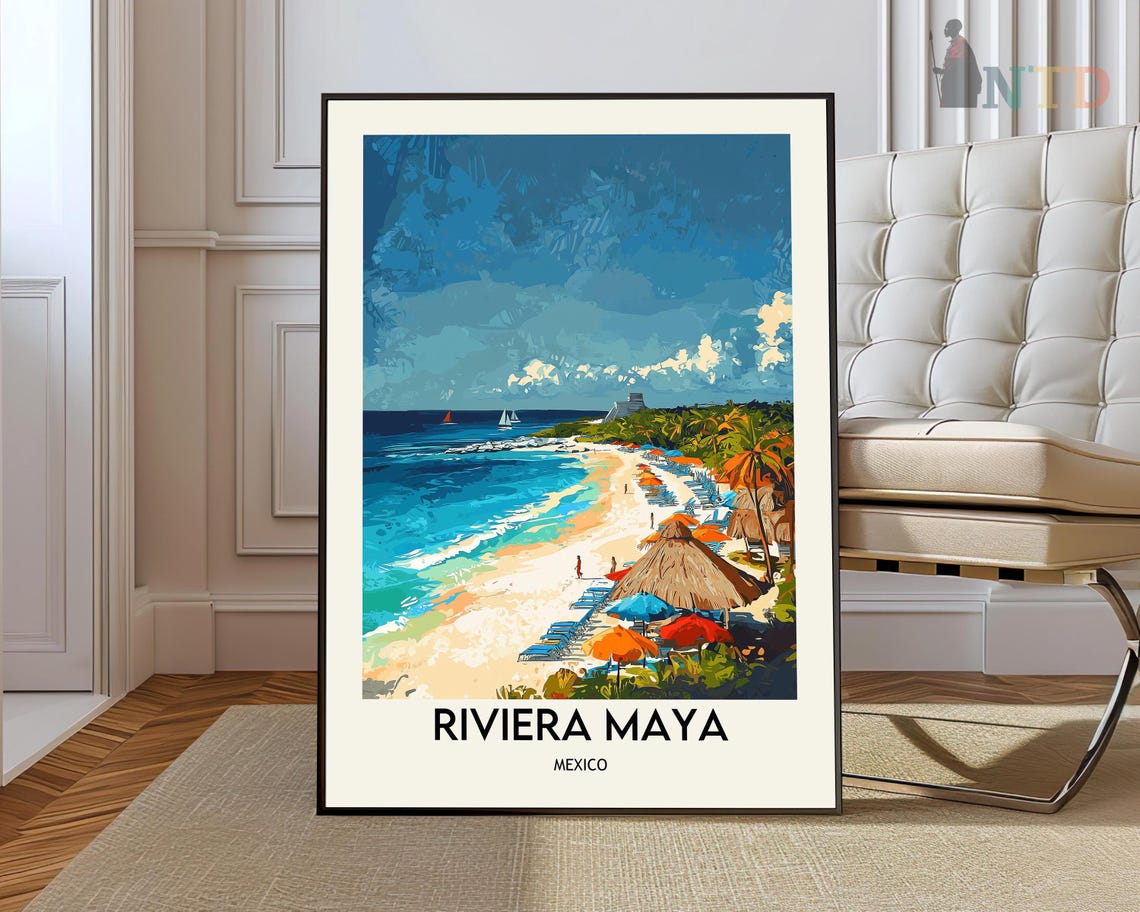 Riviera Maya Poster, Riviera Mayariviera Maya Print, Riviera Maya Photo ...
