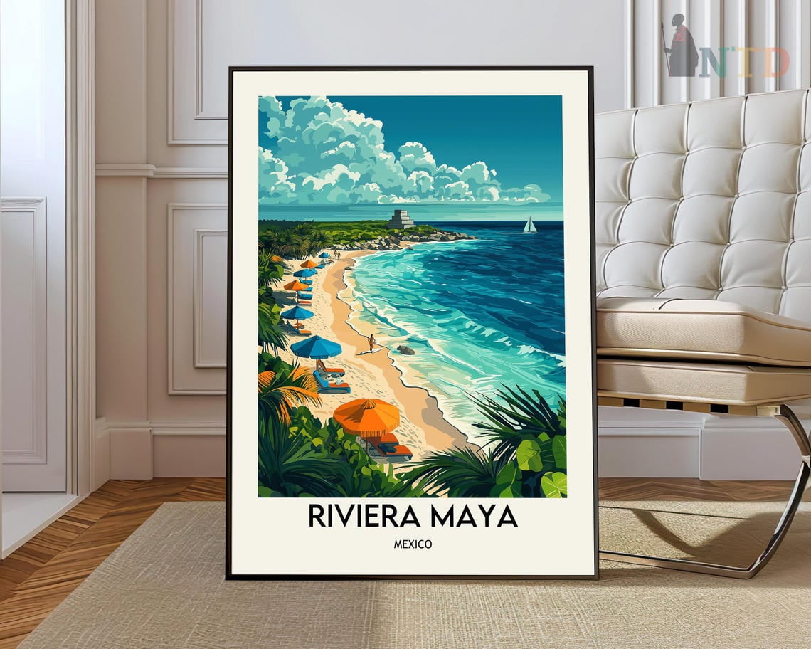 Riviera Maya Poster, Riviera Mayariviera Maya Print, Riviera Maya Photo ...