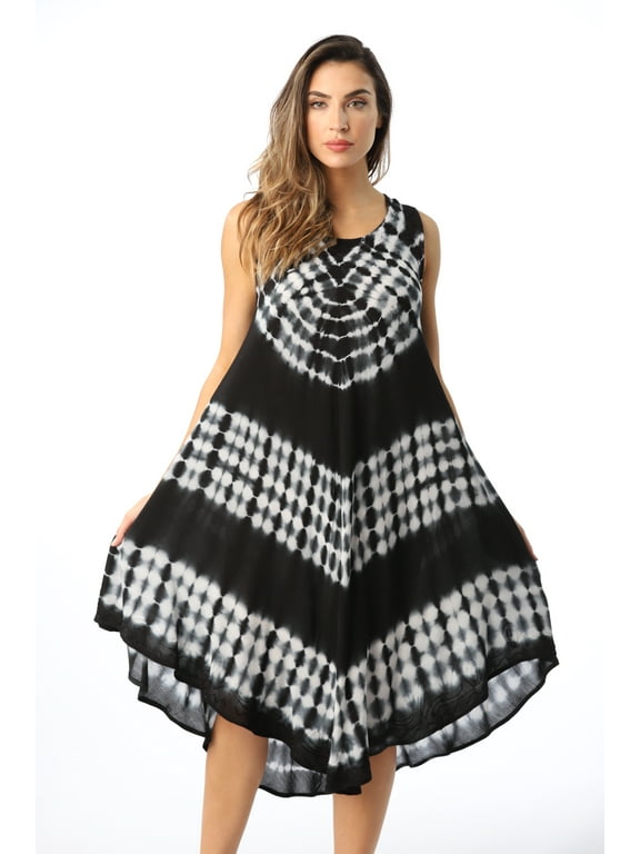 Boho Dress for Women Summer Casual Beach Holiday Sundress Sleeveless ...