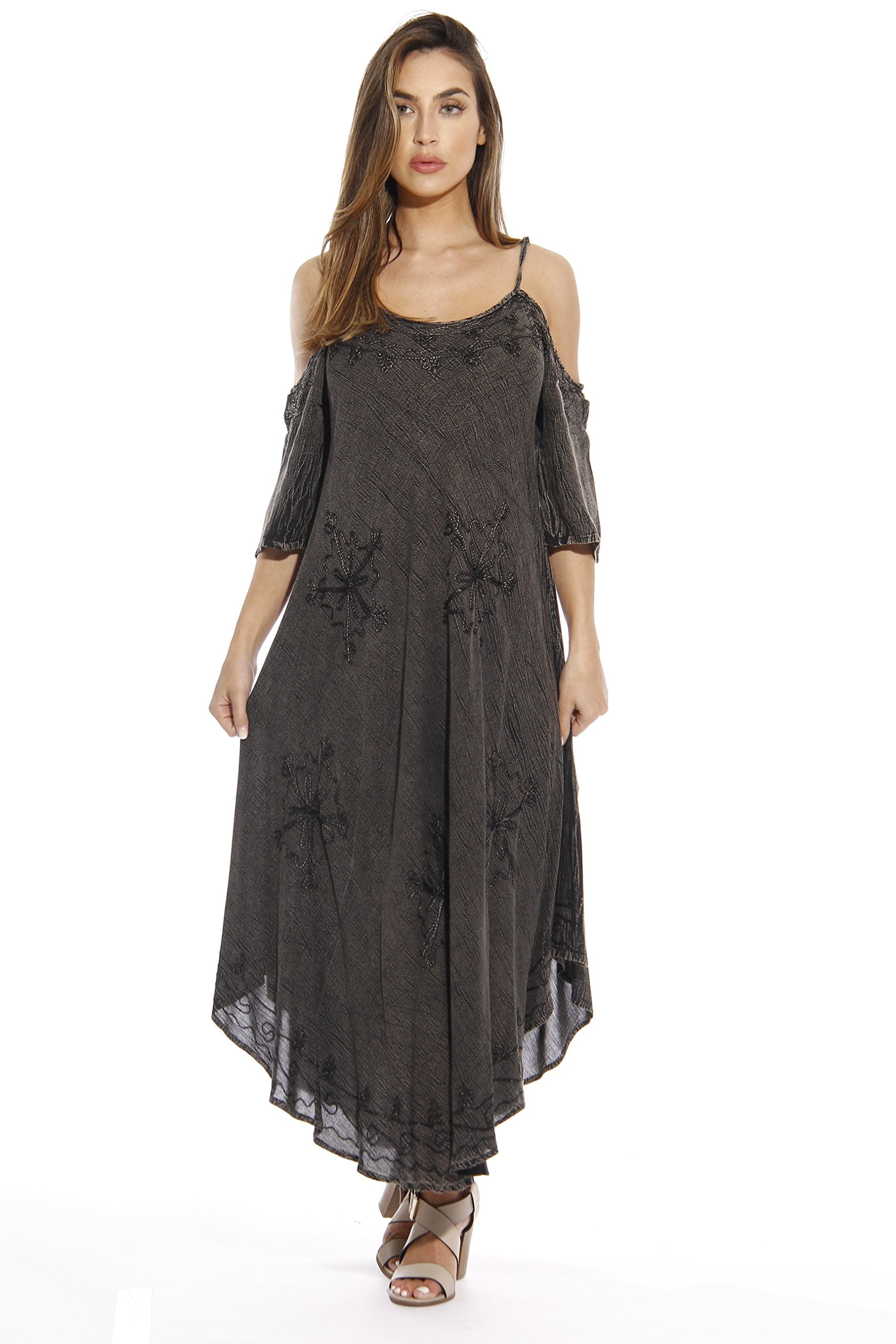 Riviera Sun Dress / Dresses for Women (Charcoal, Large) - Walmart.com