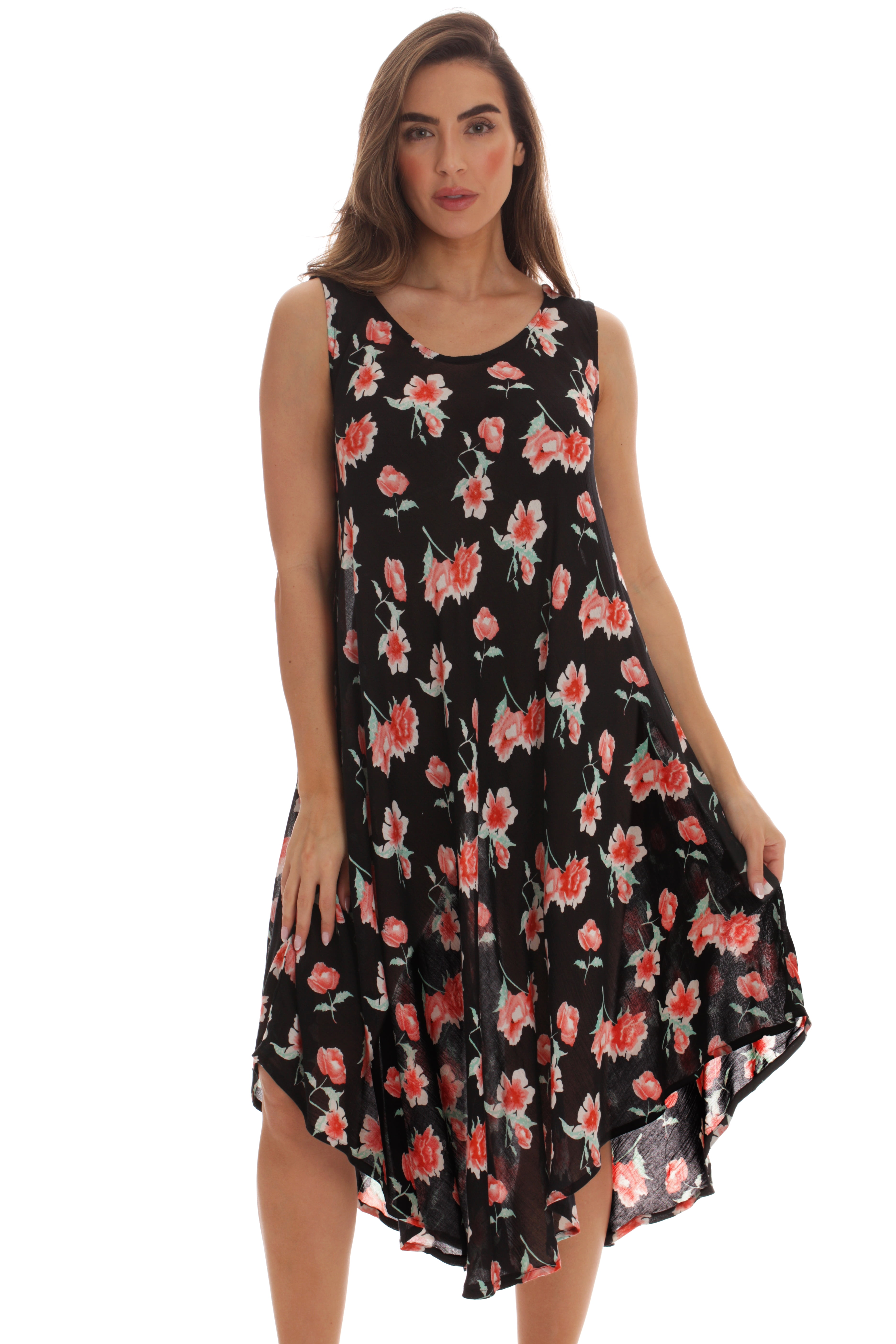Riviera Sun Rayon Crepe Umbrella Dresses for Women 21993-8110-PRP-S ...