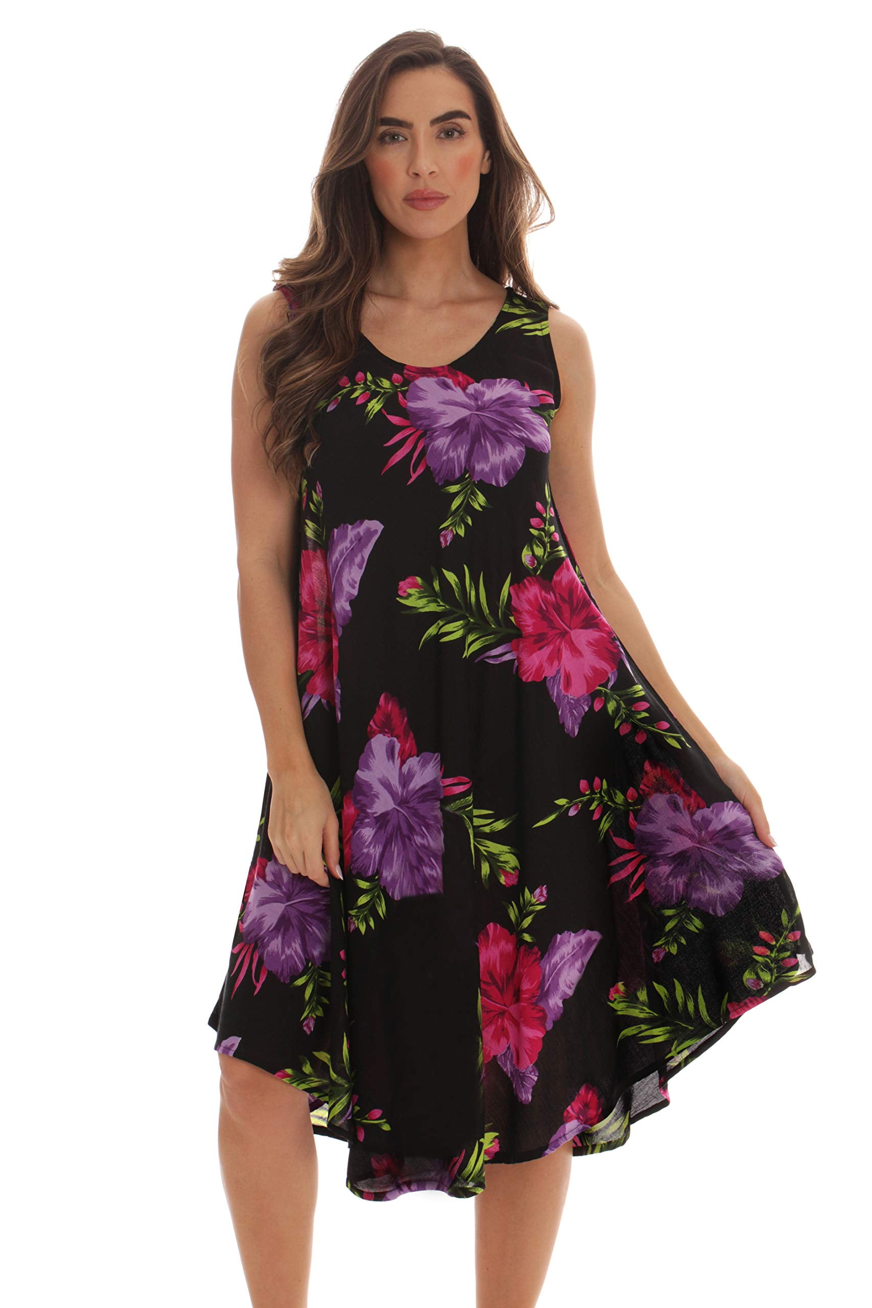 Riviera Sun Rayon Crepe Umbrella Dresses for Women 21993-8110-PRP-S ...