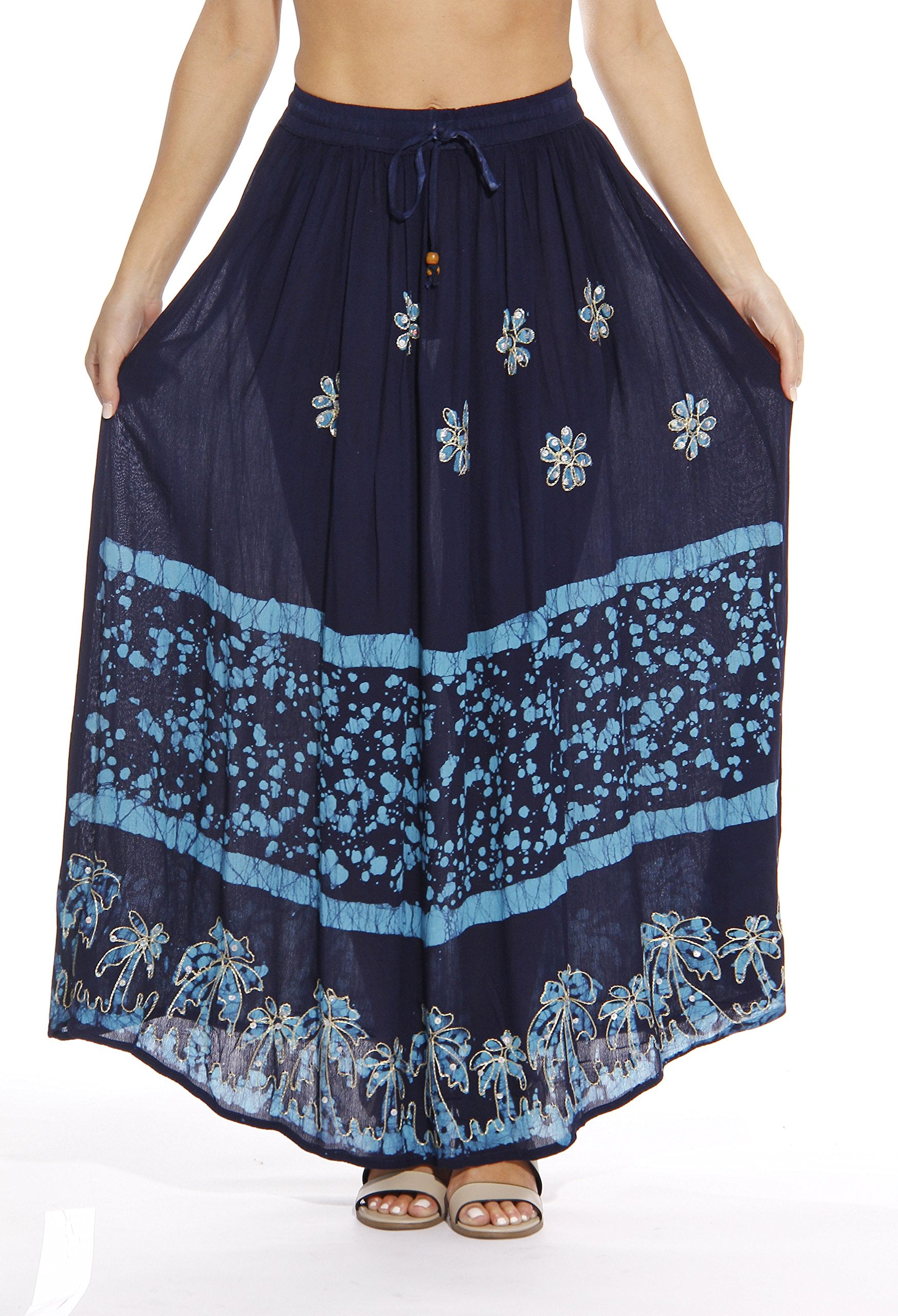 Riviera Sun Skirt / Skirts for Women (Navy / Light Blue, Large ...