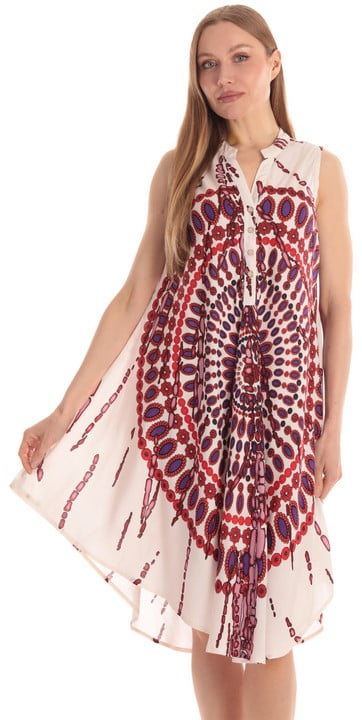 Riviera Sun Sleeveless Umbrella Dresses for Women (White Multi, 1X ...