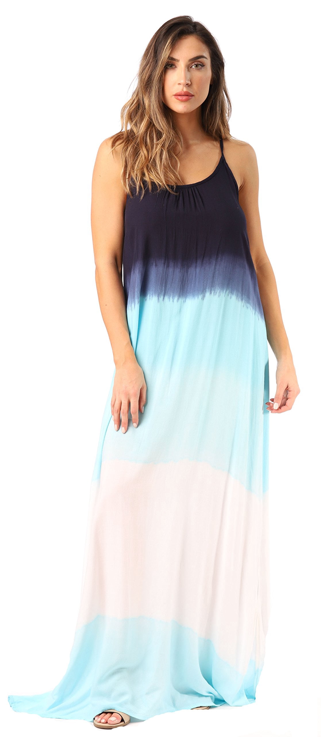 Riviera Sun Summer Dresses Maxi Dress Sundresses for Women (Navy White ...