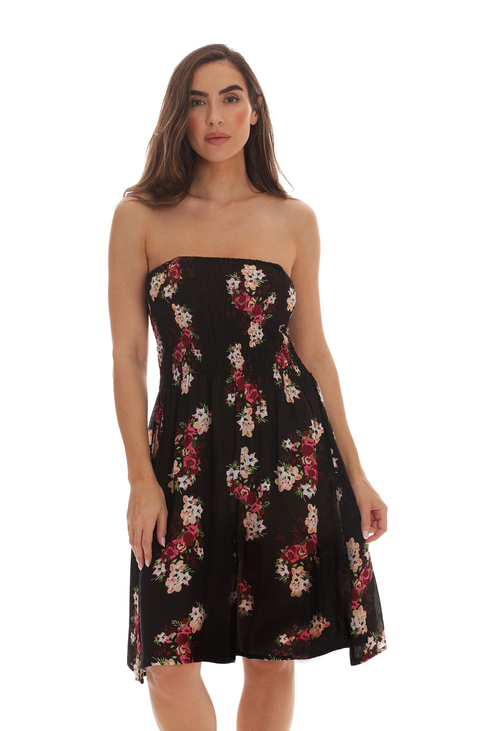 Riviera Sun Women's Strapless Tube Short Summer Dress - Casual and ...