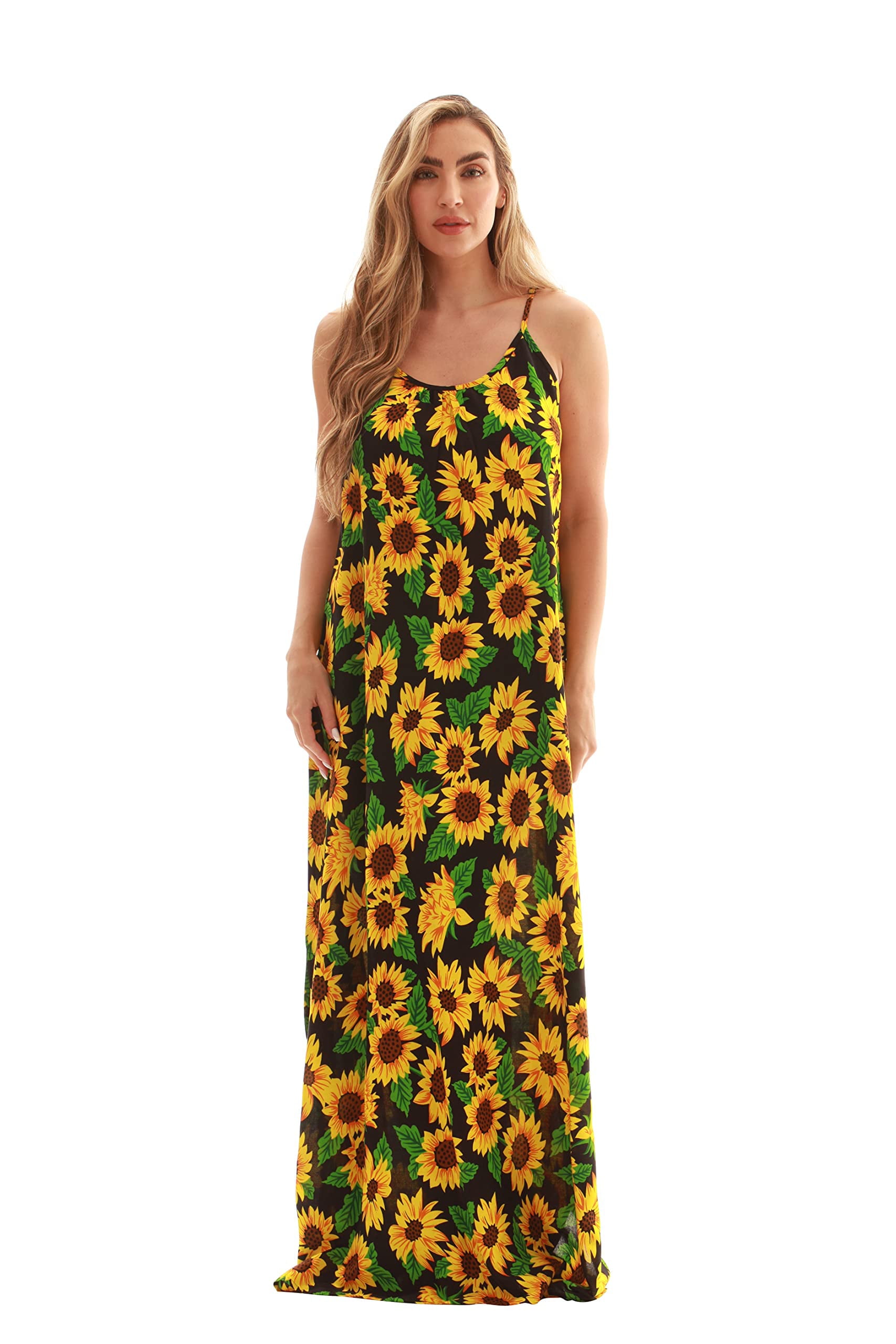Riviera Sun Women's Tie Dye Spaghetti Strap Maxi Dress - Lightweight ...