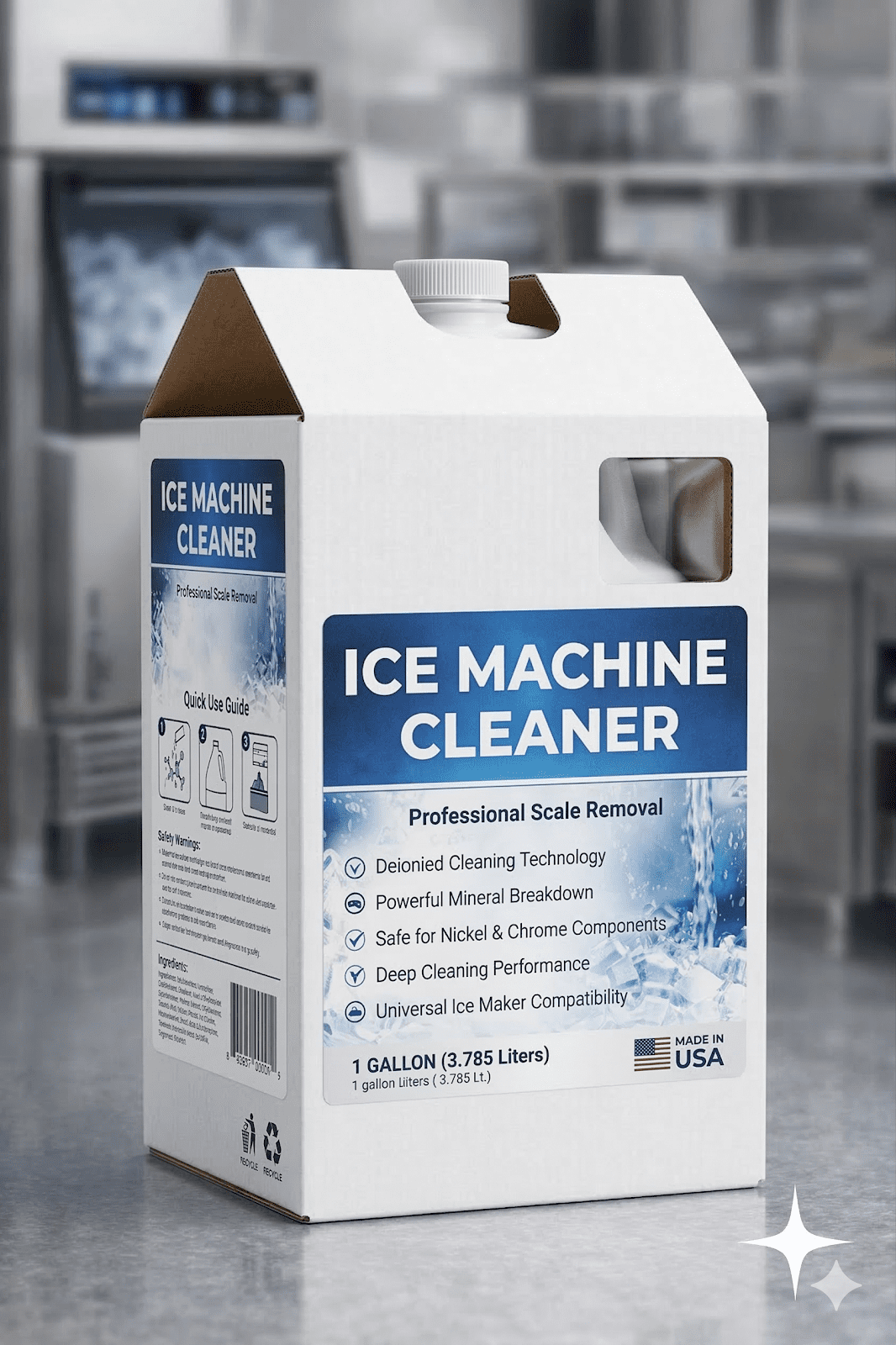 Riviere Ice Machine Cleaner, 1 Gallon Nickel-Safe Descaler, Commercial ...