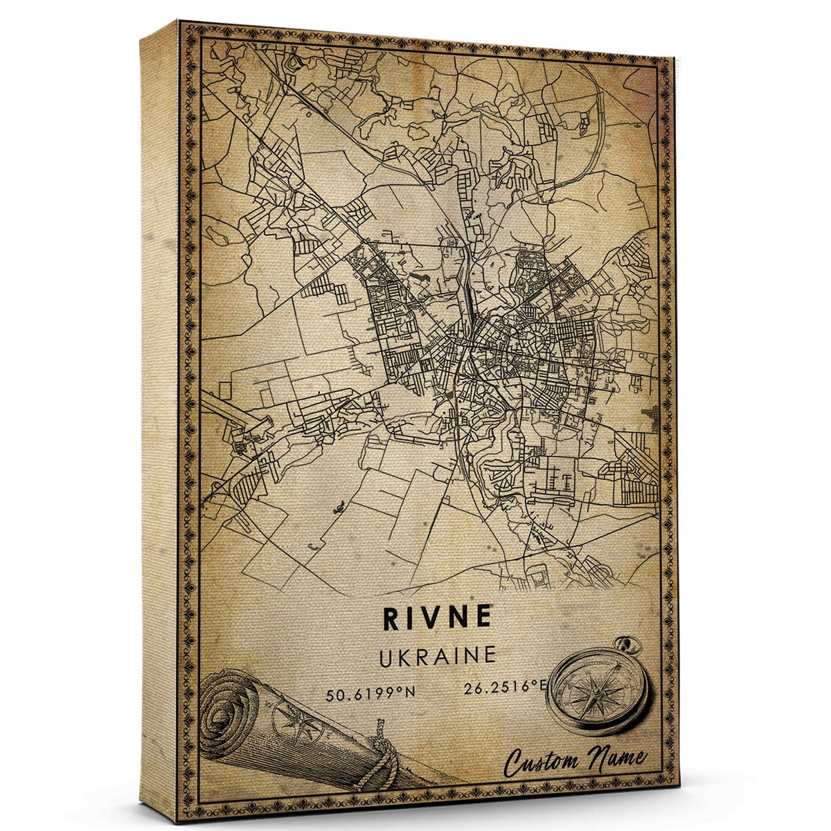 Rivne Map Poster, Ukraine Map Art Poster, Canvas, Rivne Map City ...