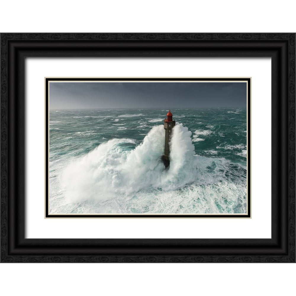 Rivrin, Mathieu 24x17 Black Ornate Wood Framed with Double Matting ...