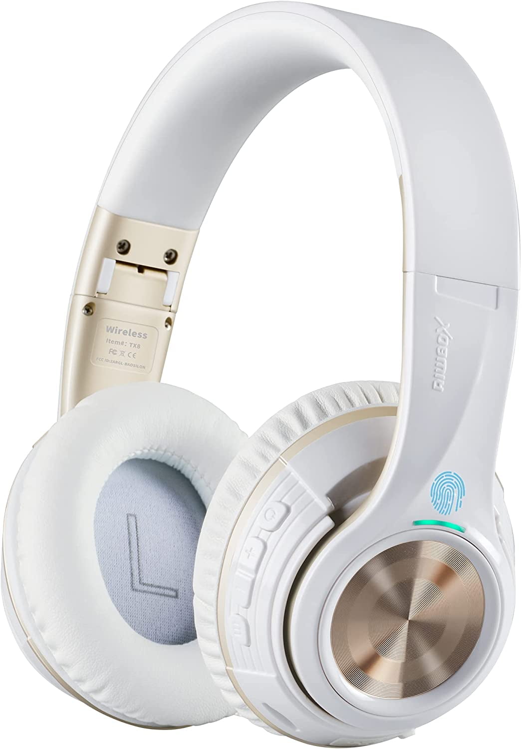 Riwbox TX8 Touch Control Bluetooth Headphones Over Ear, Matte Finish Premium Wireless Foldable ...