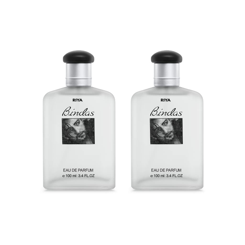 Riya Bindas Black Eau De Parfum For Men Pack Of 2X 100ml - 3.4 Fl.oz ...