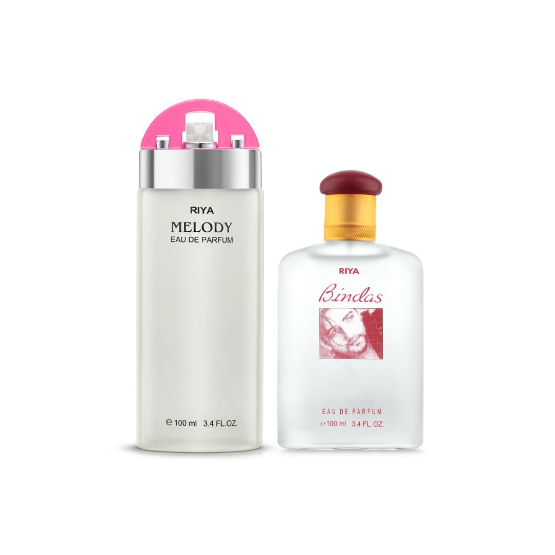 Riya Melody Pink + Bindas Red Eau De Parfum Pack Of 2X 100ml - 3.4 Fl ...