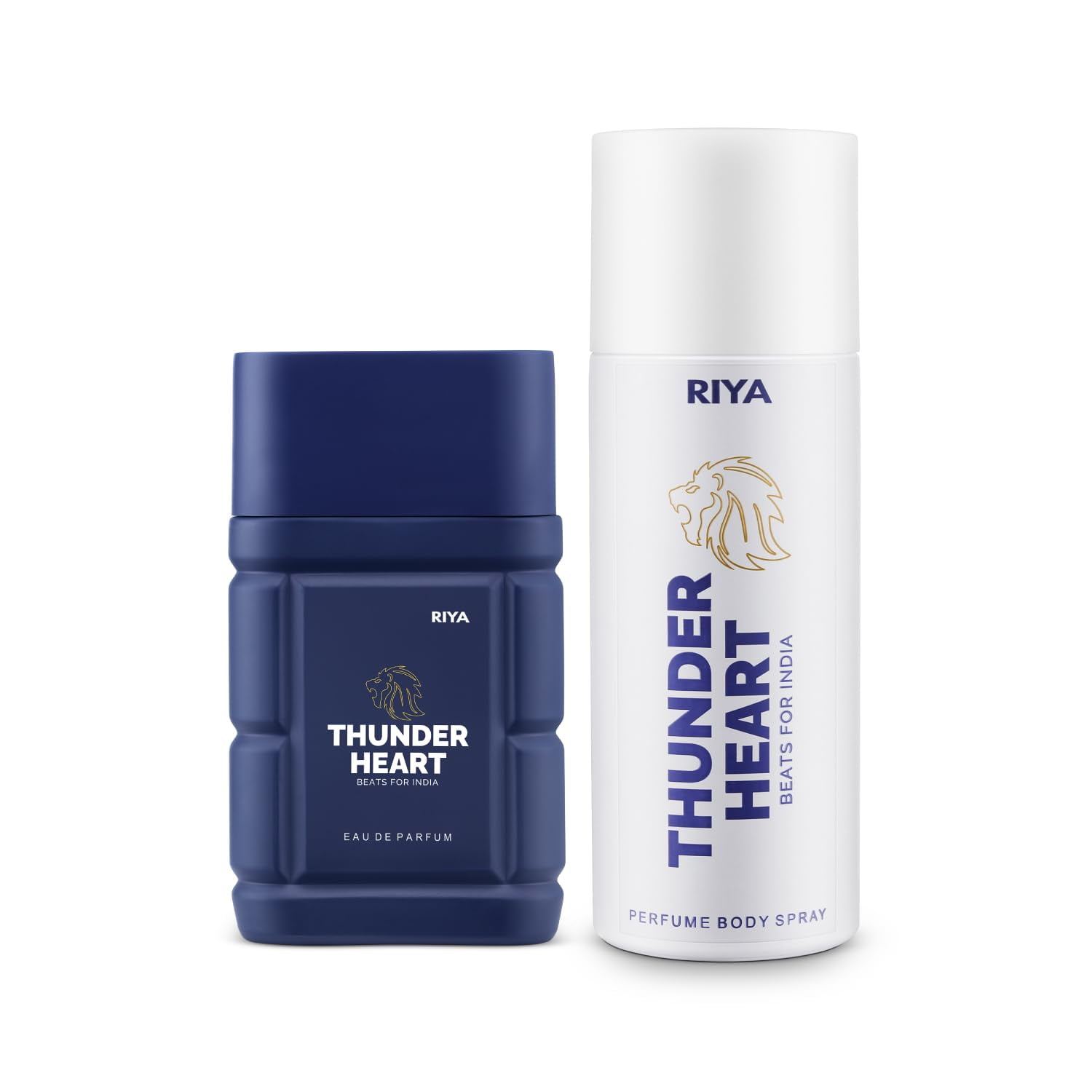 Riya Thunder Heart Beats For India - Blue + White Fragrance Combo Pack ...