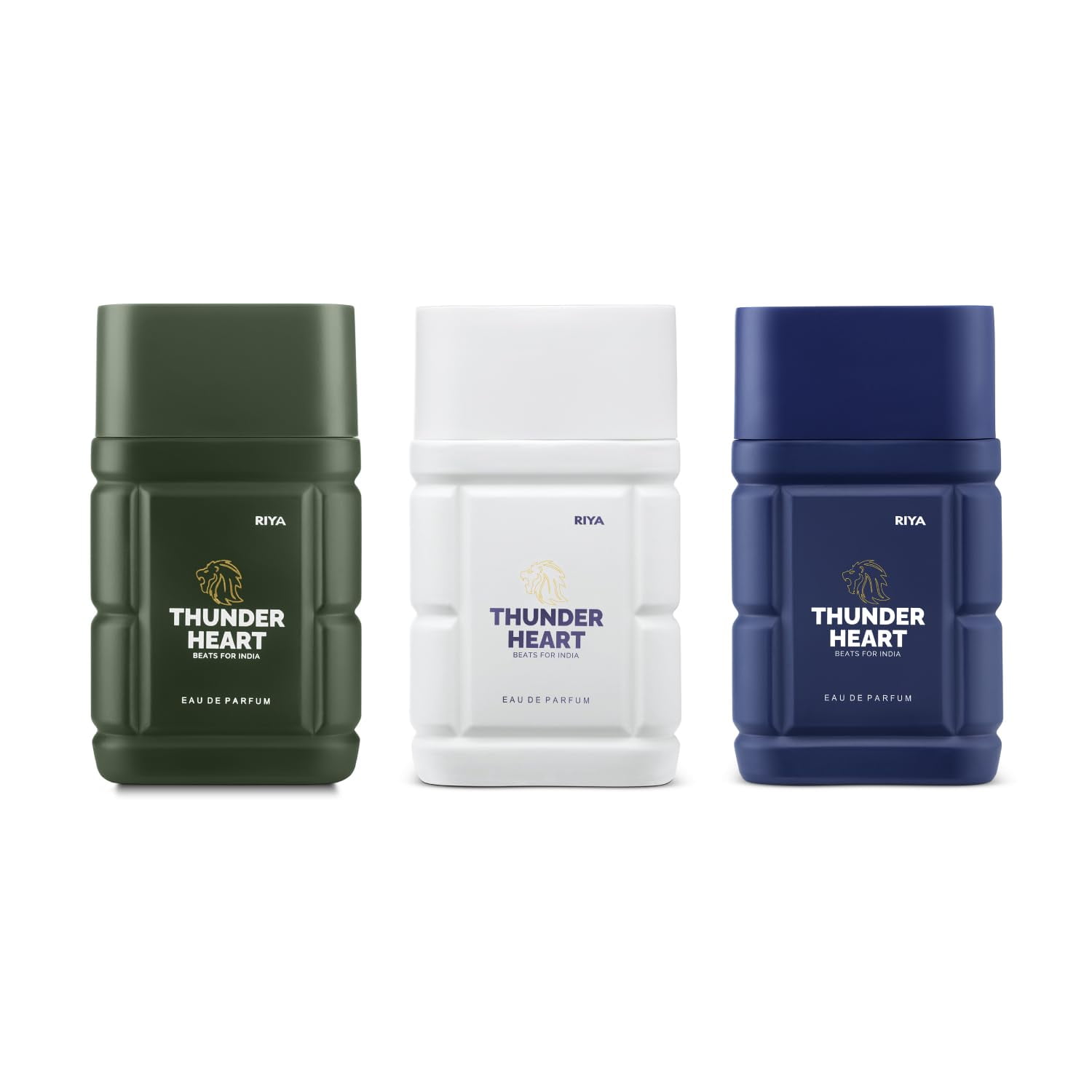 Riya Thunder Heart Beats For India - Olive Green+ White+ Blue Eau De ...