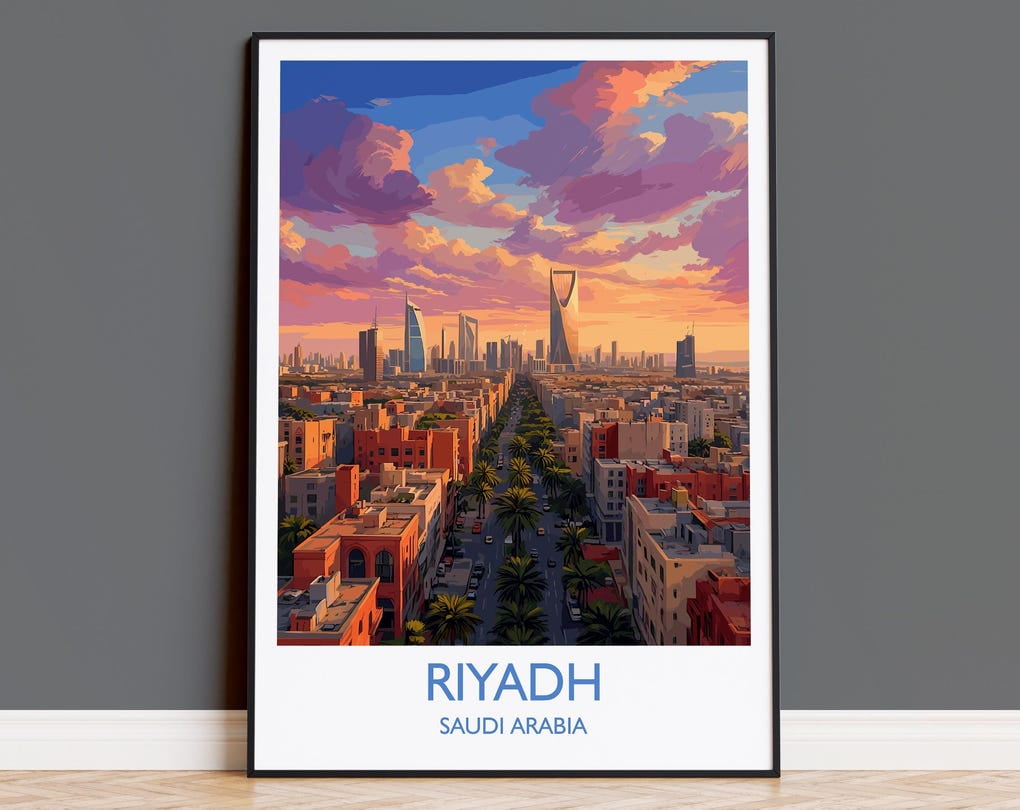Riyadh Poster Wall Art, Riyadh Travel Print, Saudi Arabia Wall Art Gift ...