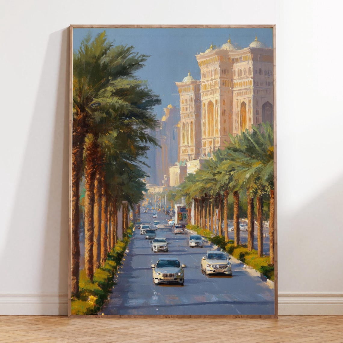 Riyadh Saudi Arabia Modern Cityscape Wall Art, Unframed Canvas Size ...