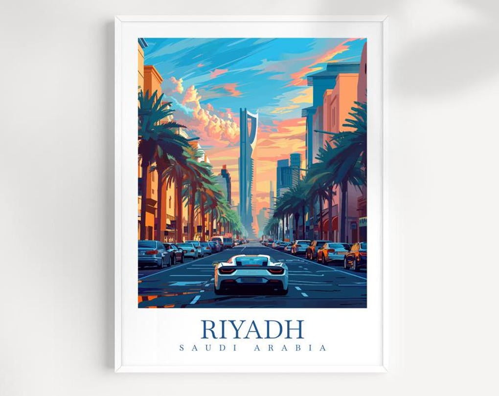 Riyadh Travel Print Wall Art Saudi Arabia Wall Hanging Home Décor ...