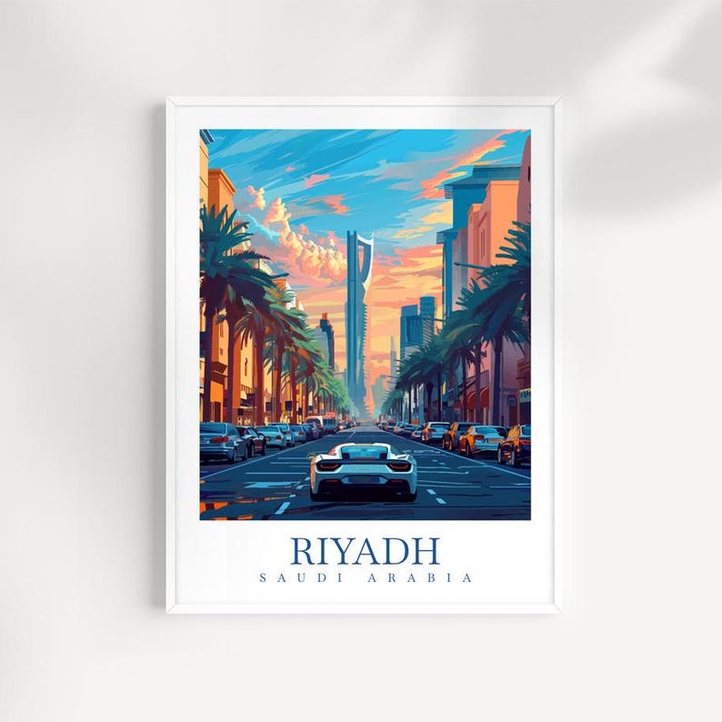 Riyadh Travel Print Wall Art - Saudi Arabia, Wall Hanging, Riyadh Gift ...