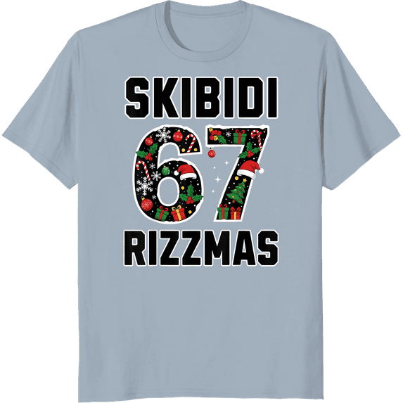 Rizz Christmas 67 Funny Xmas Gen Alpha Skibidi Rizzmas 67 T-Shirt ,Full ...