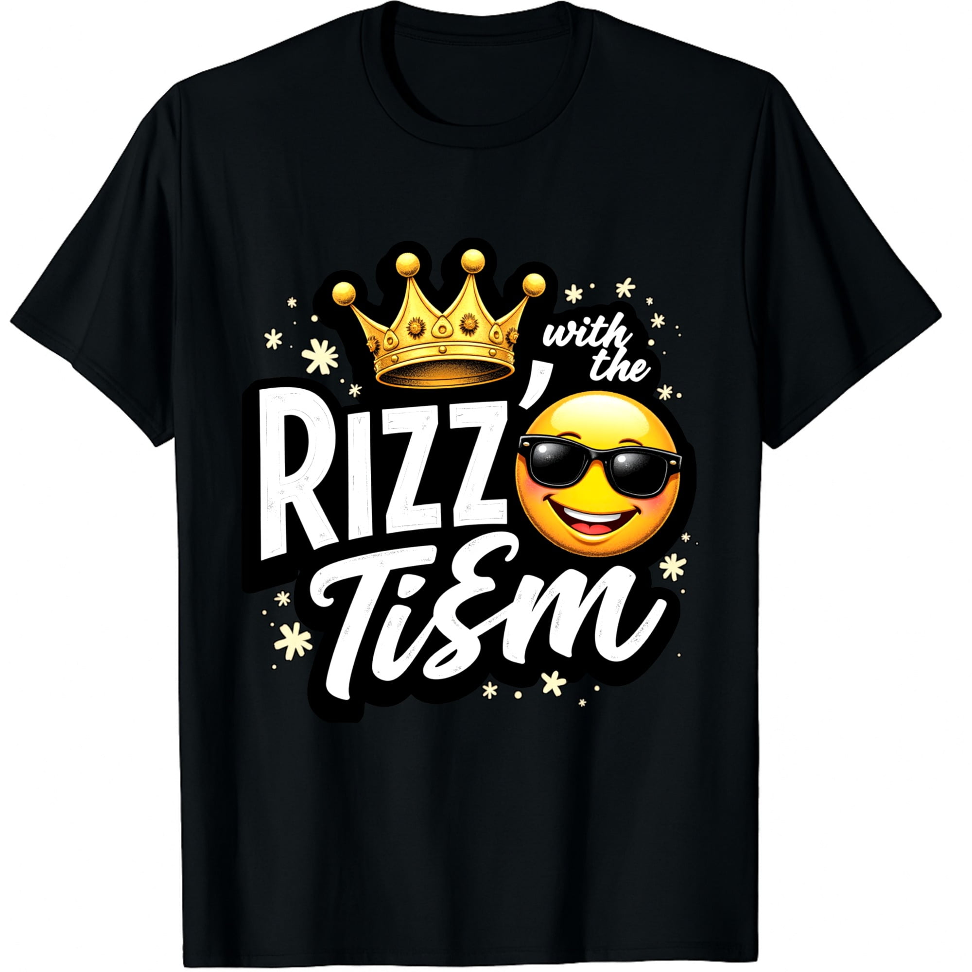 Rizz Em With The Tism Funny Frog Meme Autism Graphic Crew Neck Short ...