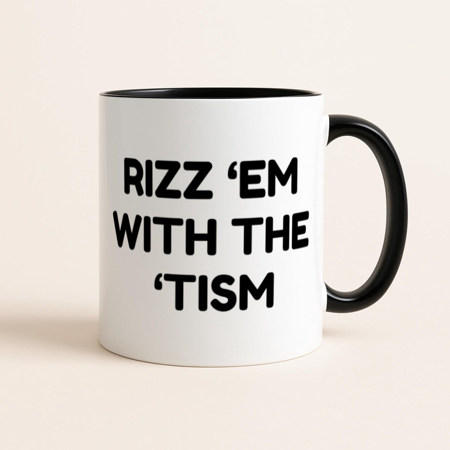 Rizz Em With Tism Mug, Funny Autistic Viral Tiktok Meme, Autism Joke ...